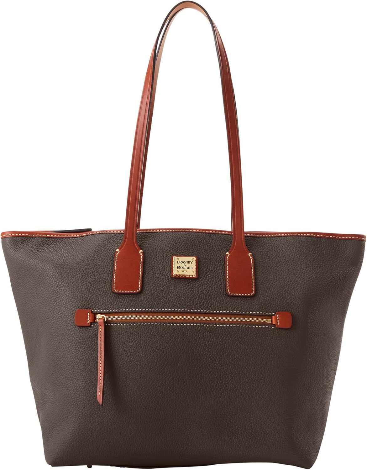 Amazon.com: Dooney & Bourke Handbag, Pebble Grain Tote - Brown Tmoro ...