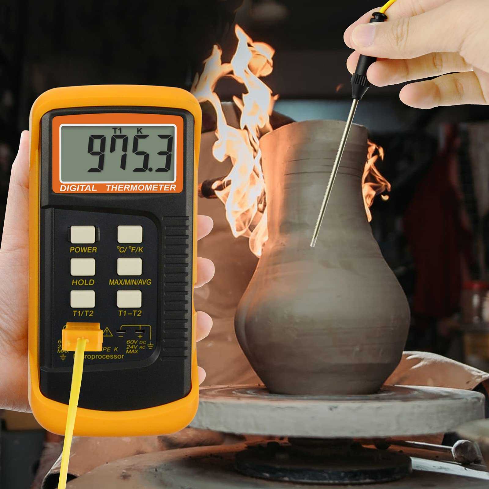 Snapklik.com : DANOPLUS Thermocouple Thermometer Digital K Type Thermometer