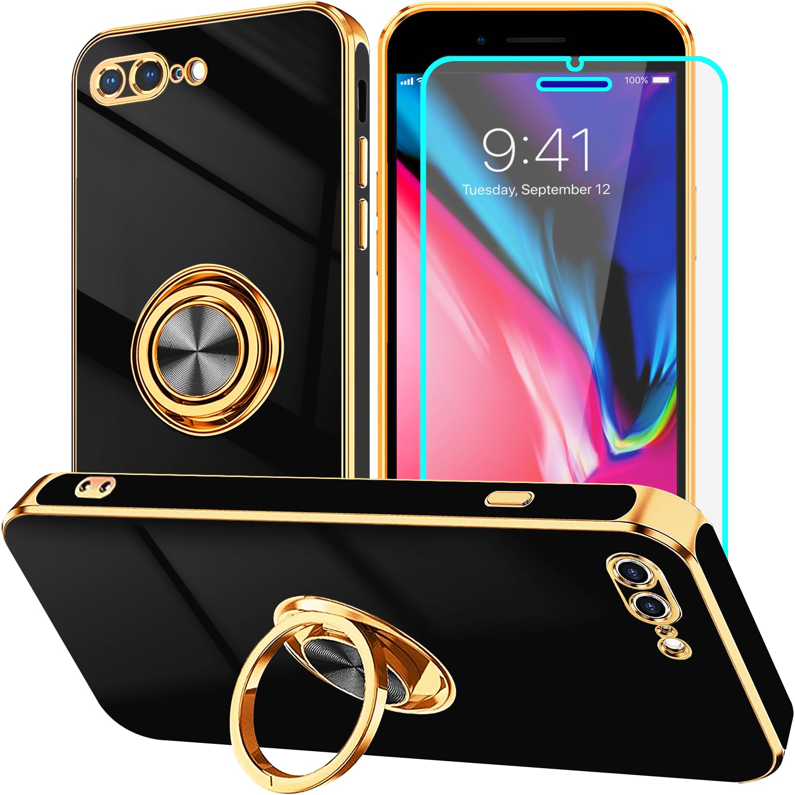 Amazon.com: HNHYGETE for iPhone 8 Plus Case with Screen Protector: Slim ...