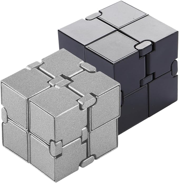 Amazon.com: Black Infinity Cube Mini Gadget Fidgeting Toy to Relieve ...