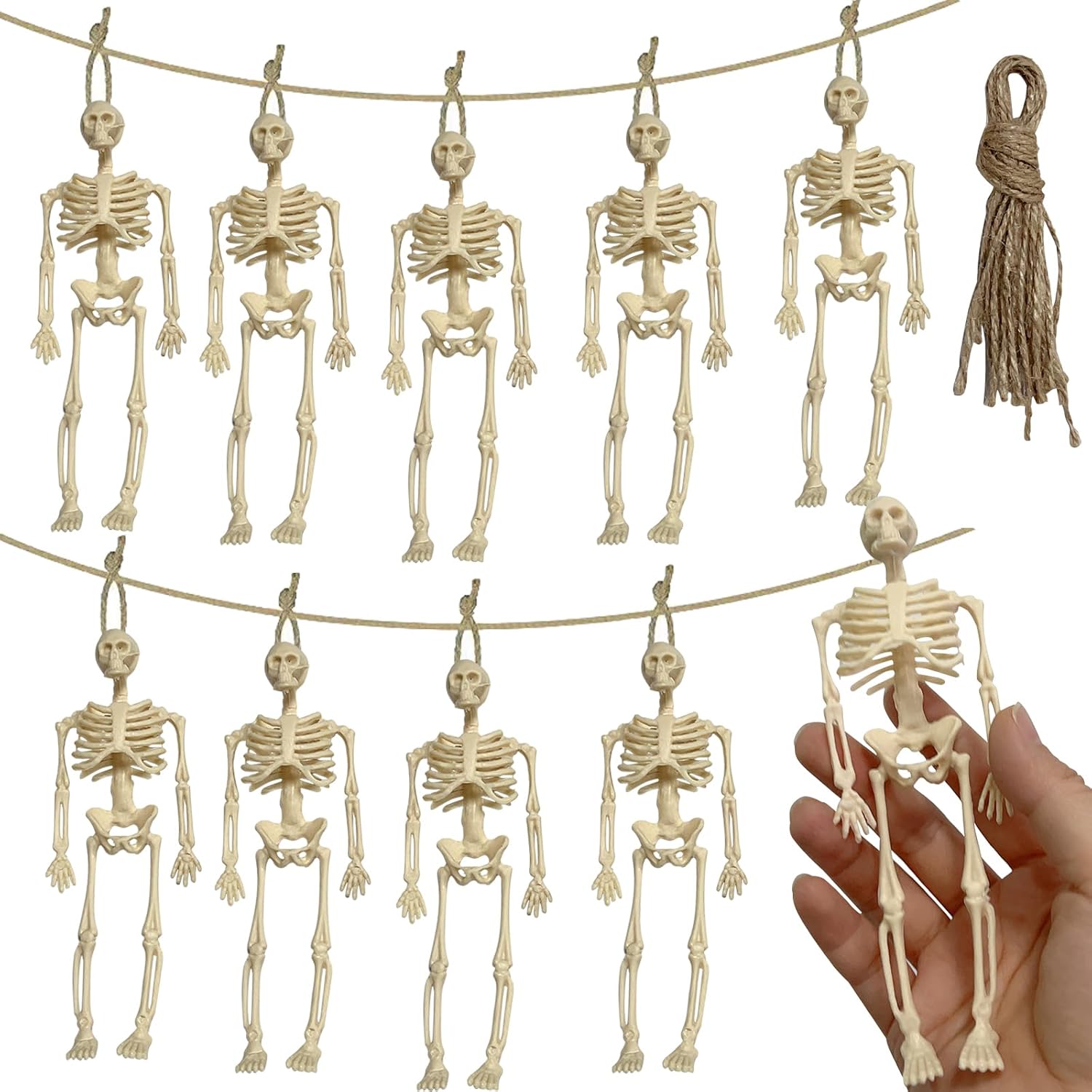 Amazon.com : 10 Pack 5.9 Inches Non-Poseable Full Body Skeleton ...