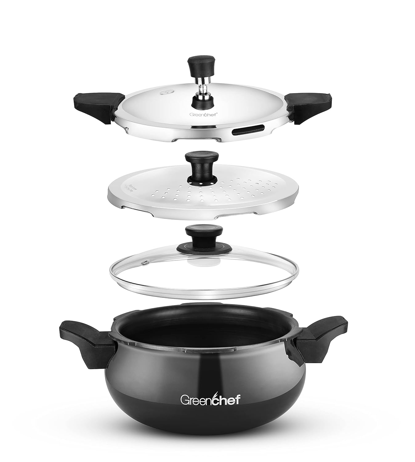 Buy Greenchef Unique Multipurpose Induction Bottom Outer Lid Pressure ...