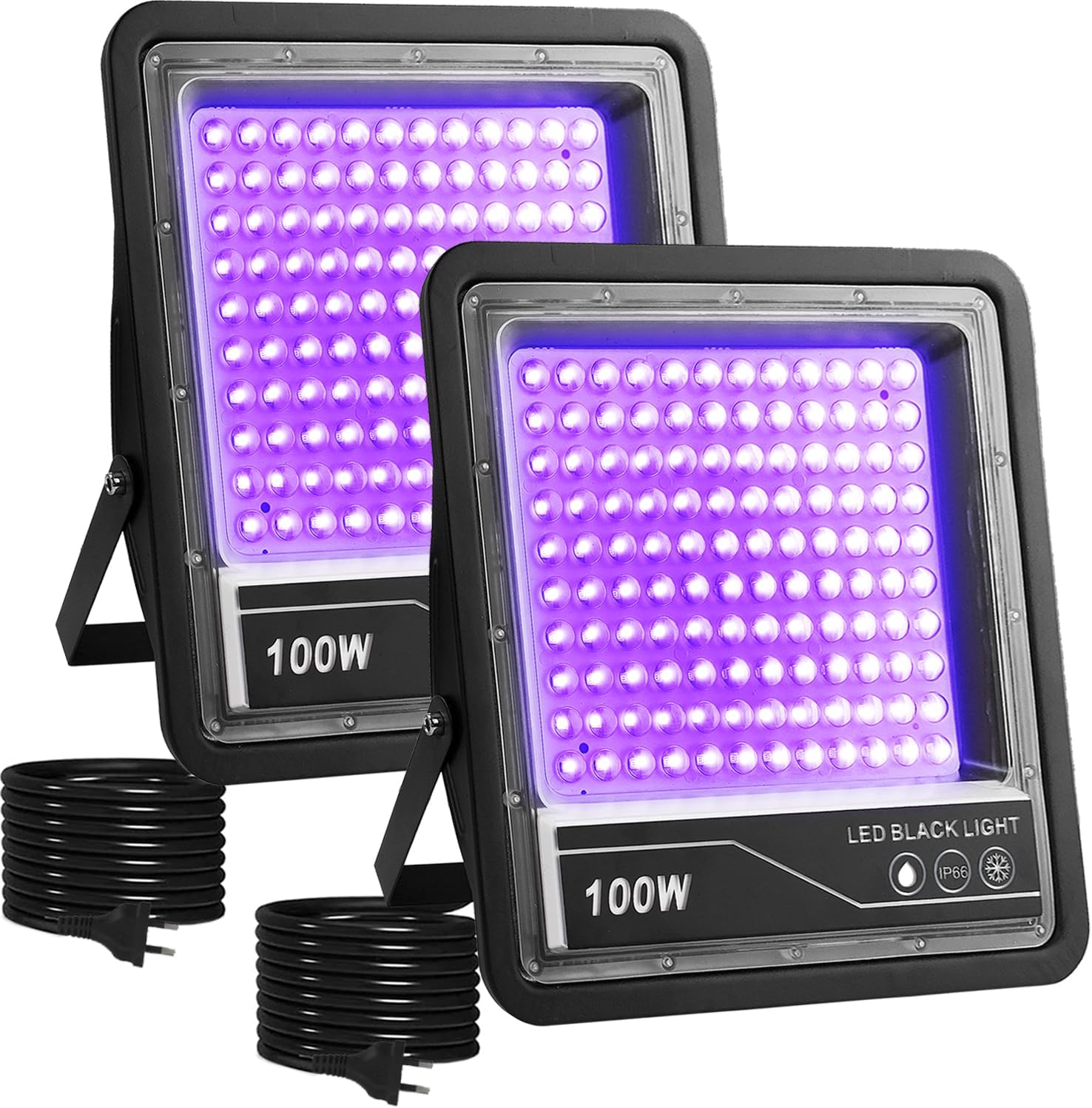 2 Pack 50W LED Black Light, UV Blacklight for Glow Party 385-400nm ...
