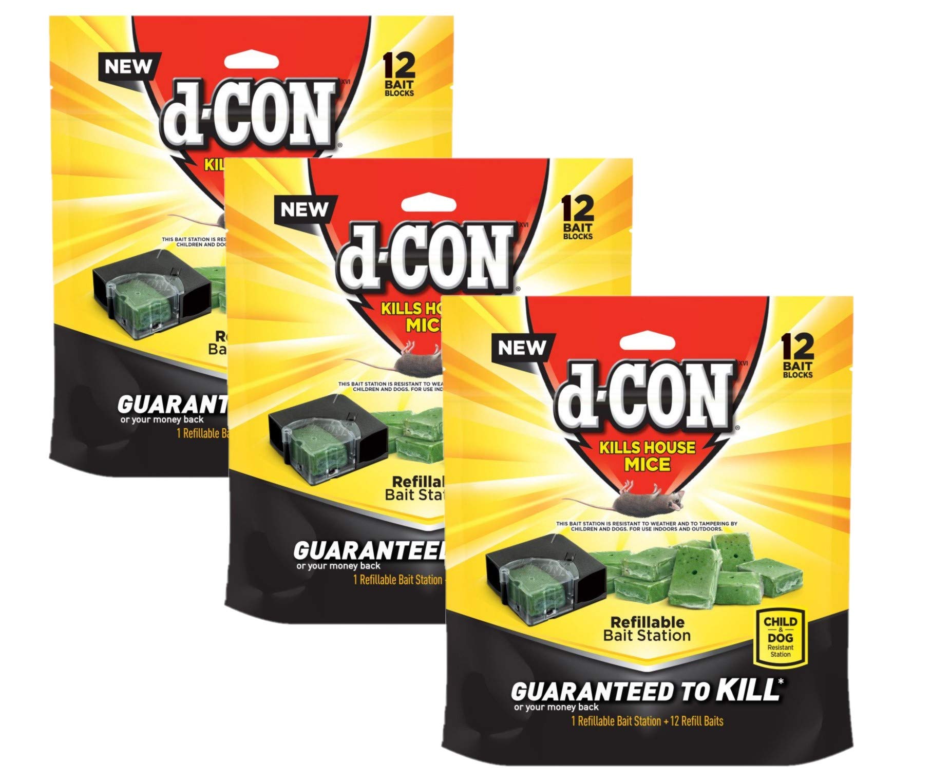 Amazon.com: D-Con Corner Fit Mouse Poison Bait Station 12 Bait Refills ...