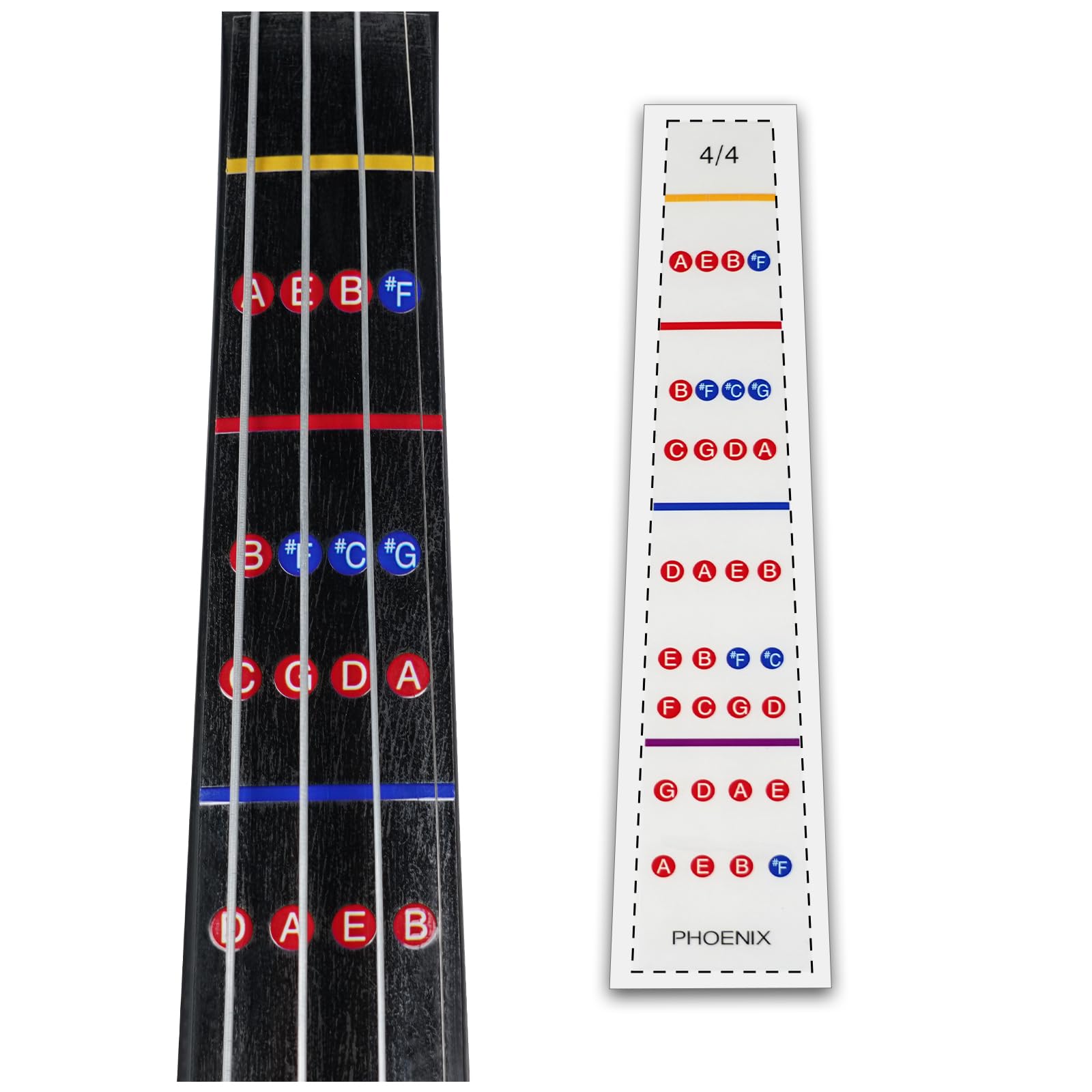 Snapklik.com : PHOENIX Violin Finger Guide And Fingering Chart ...