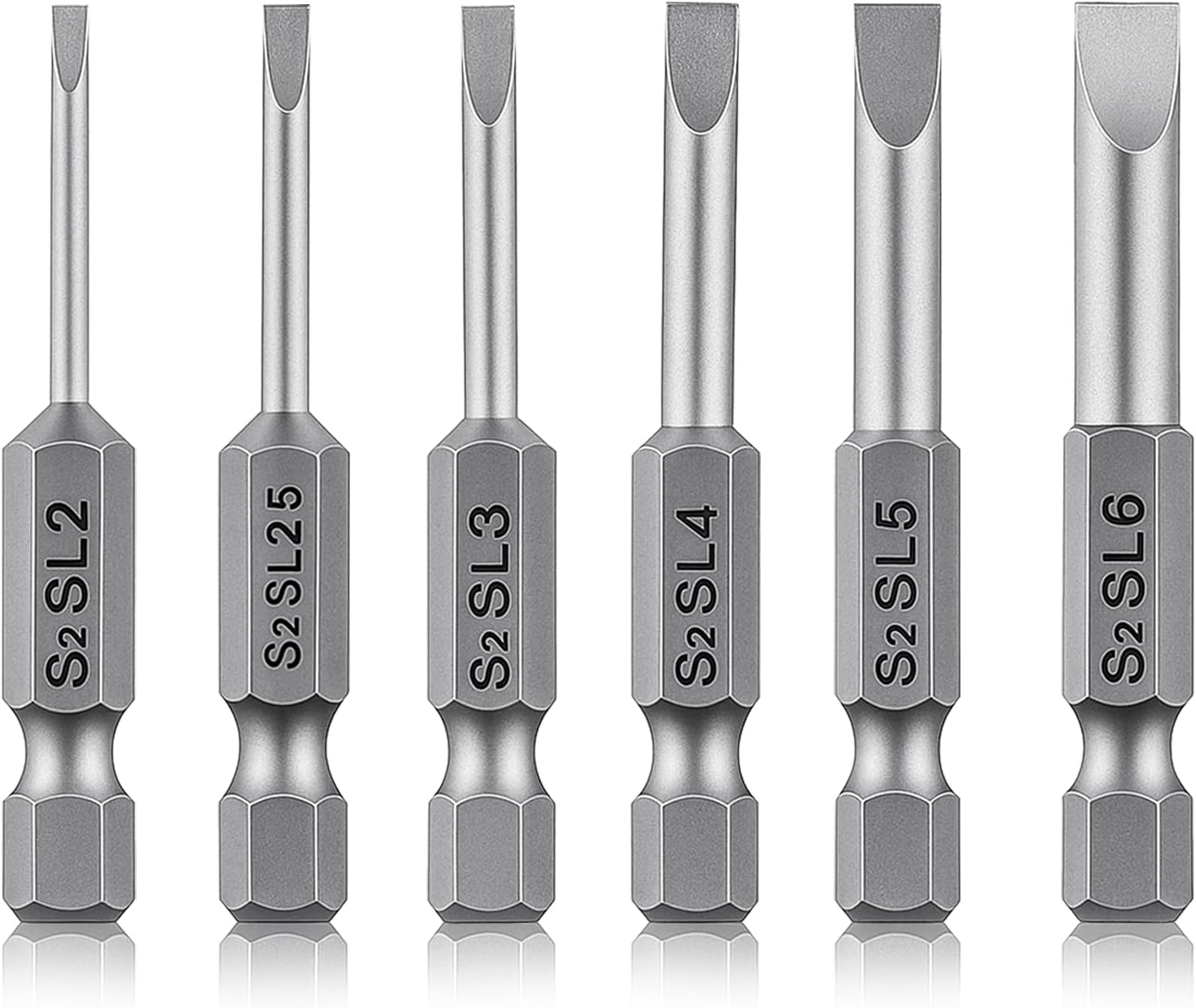 Amazon.com: 6 Pcs Hollow Ground Screwdriver Set, 1/4 Impact Driver Bit ...