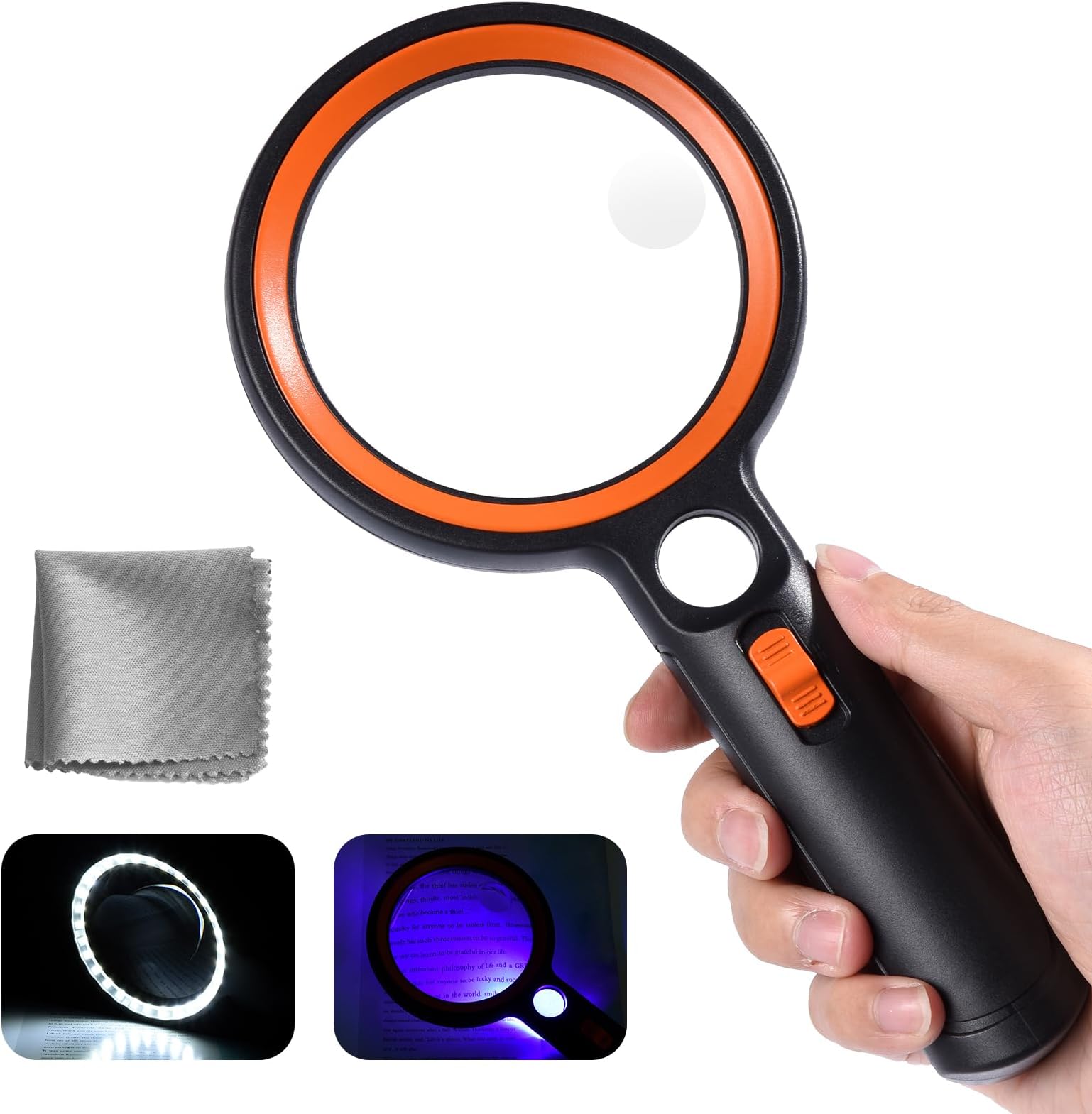 Amazon.com: Magnifying Glass with Light - THRIVINGIVAN 3X 45x Handheld ...