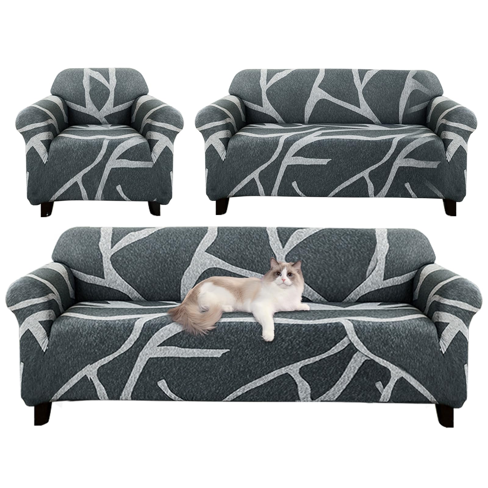 Lubardy Cubre Sillones Sala 3 Piezas - Individual, Doble, Multi ...