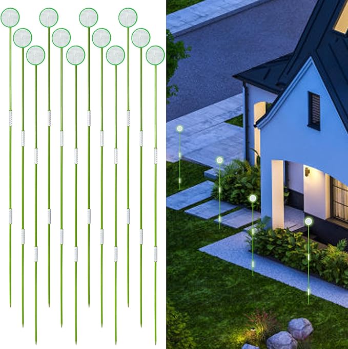 Amazon.com : 12PC Driveway Markers Reflectors,Glow-in-The-Dark Lane ...