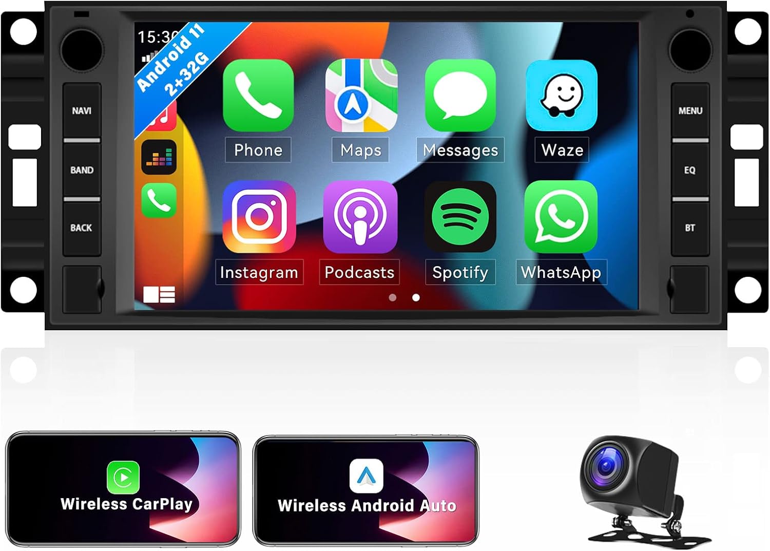 Amazon.com: 2G+32G Android 11 Car Stereo for Jeep Wrangler jk/Dodge RAM ...