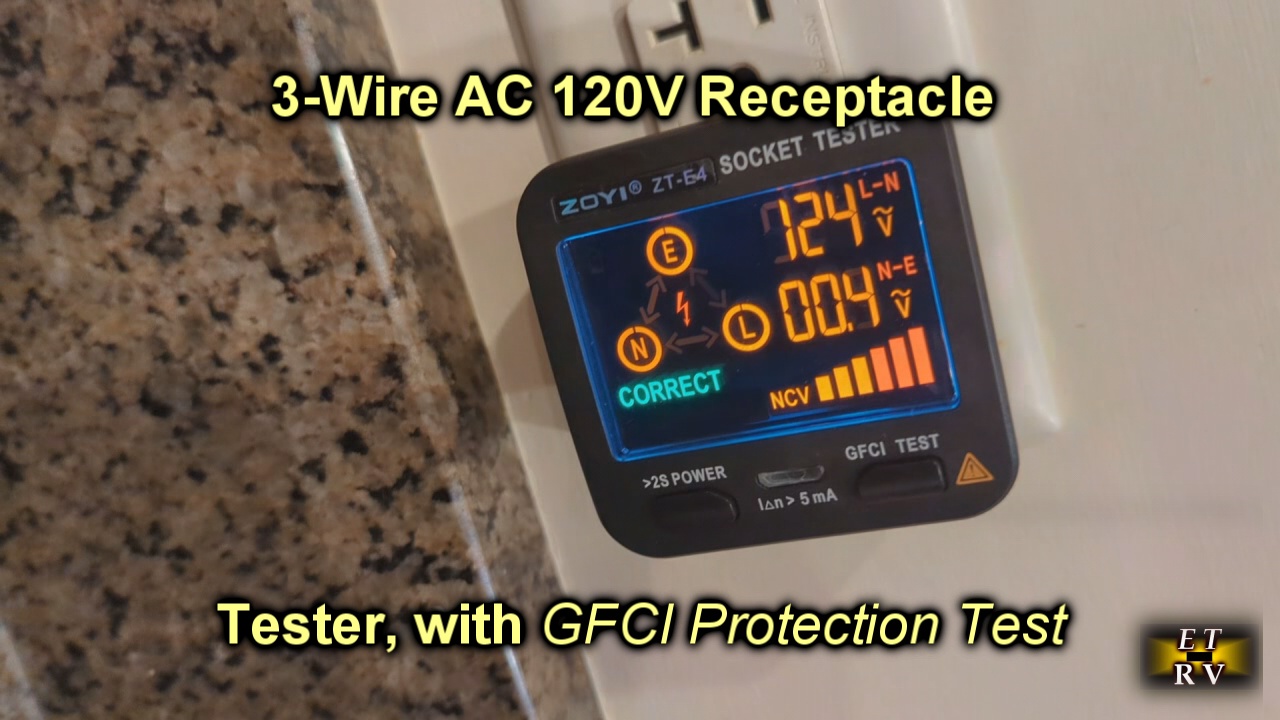 Watch ZOTEK Outlet Tester, LCD Color Screen Display 3-Wire AC 120V ...