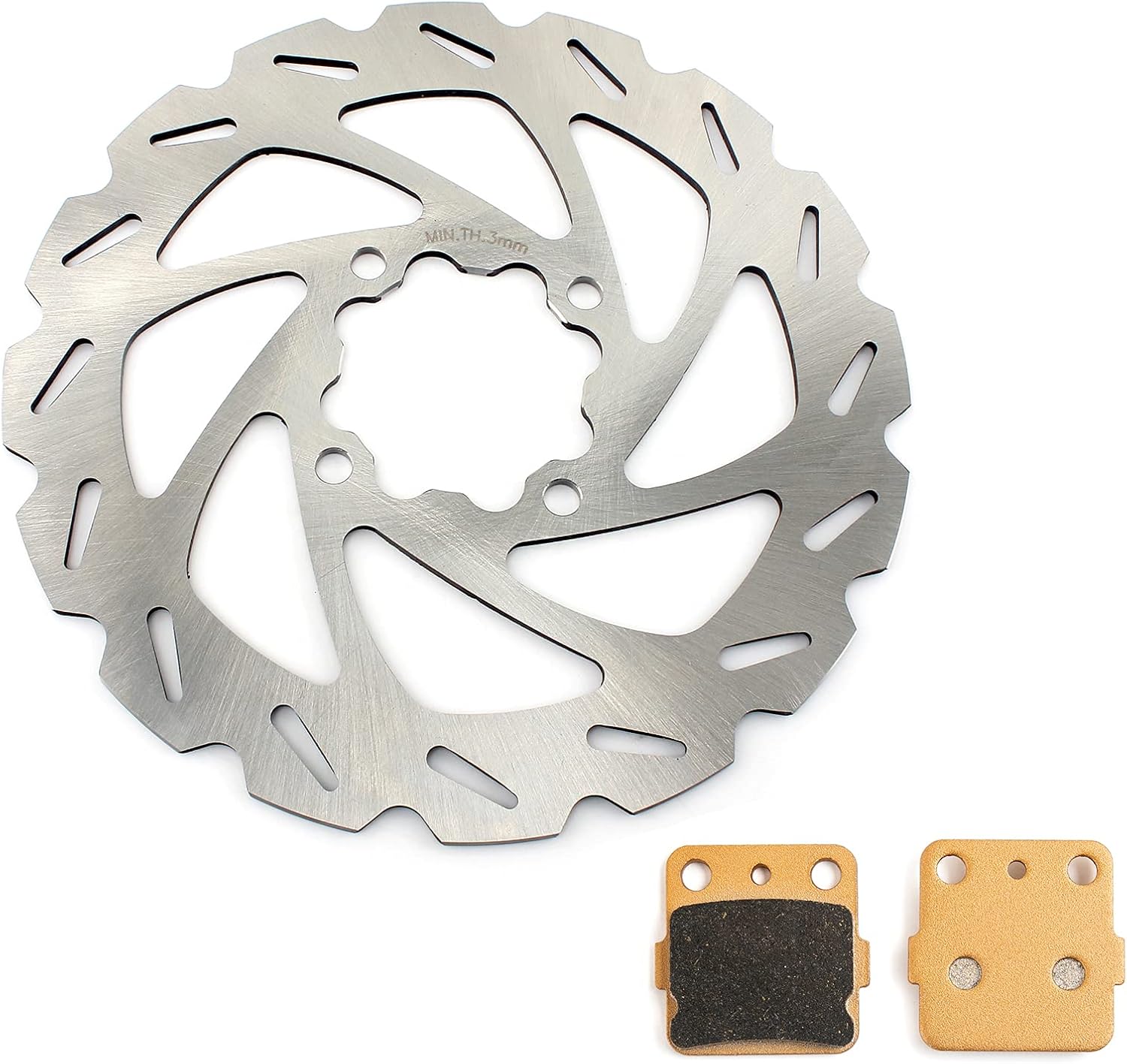 Amazon.com: TARAZON Rear Brake Rotor Disc & Pads for Yamaha Banshee 350 ...