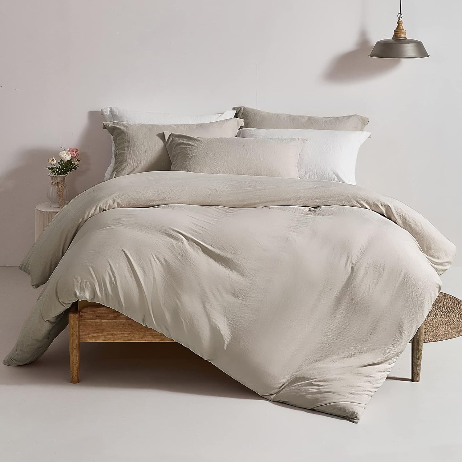 Amazon.com: MILDLY Super Soft Duvet Cover - 100% Washed Microfiber ...