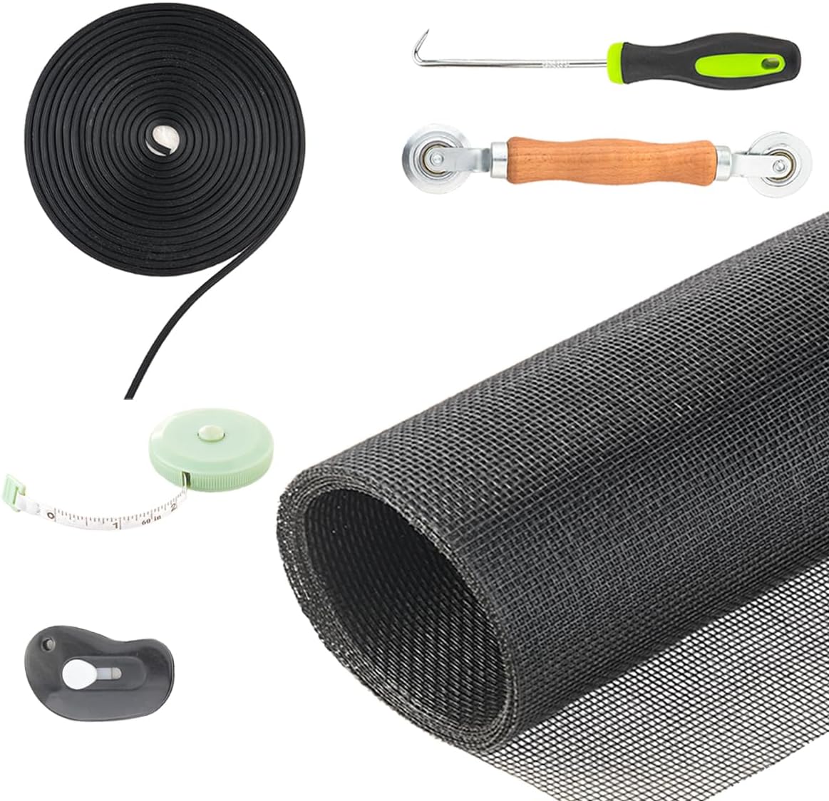 Window Screen Door Repair Kit Include Window Screens Mesh 48"x118" with ...