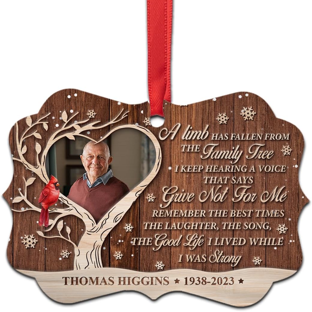 Amazon.com: Personalized Memorial Ornaments Cardinal Aluminum Christmas ...