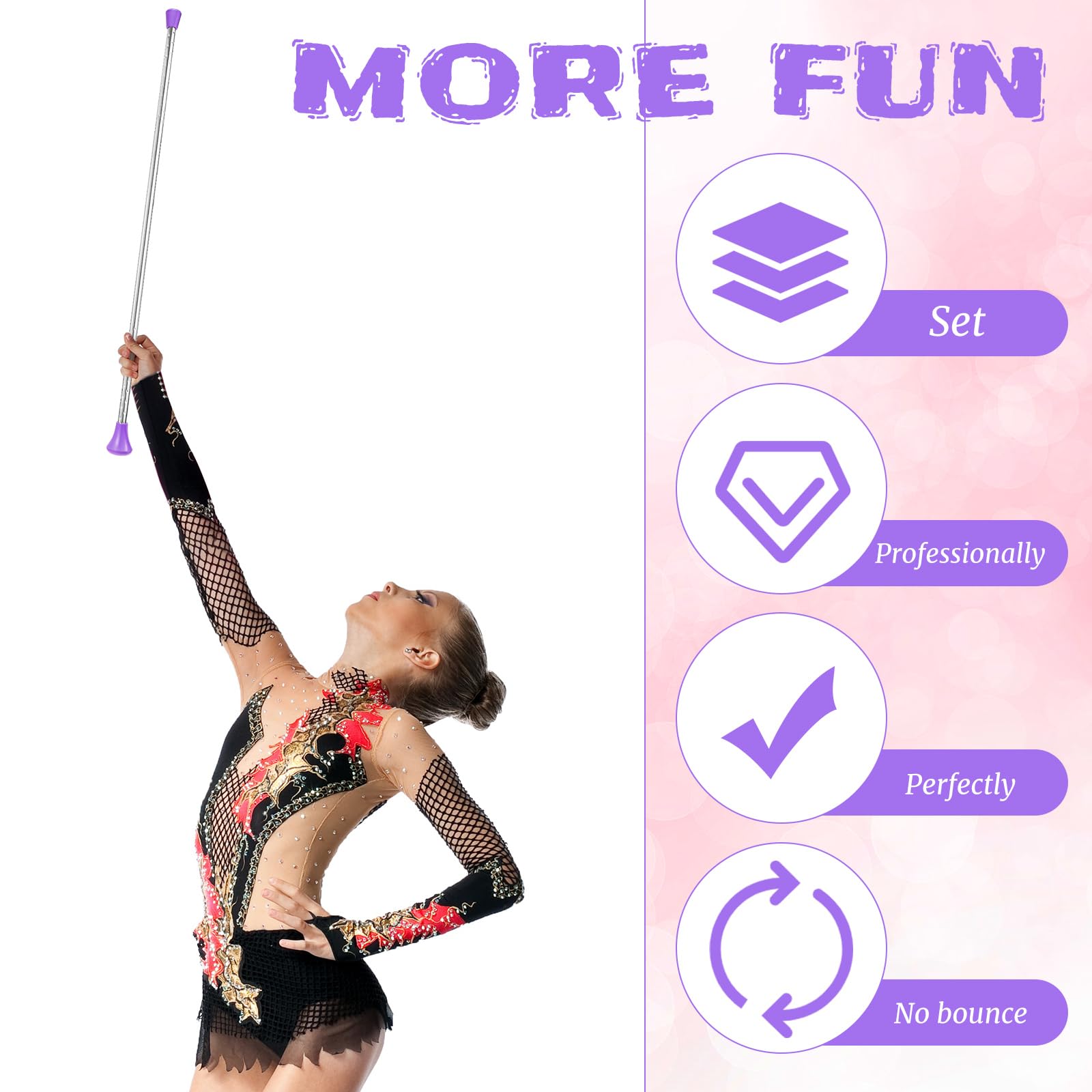 Snapklik.com : Leyndo Twirling Baton Unisex Kids Gymnastics Dance Baton ...