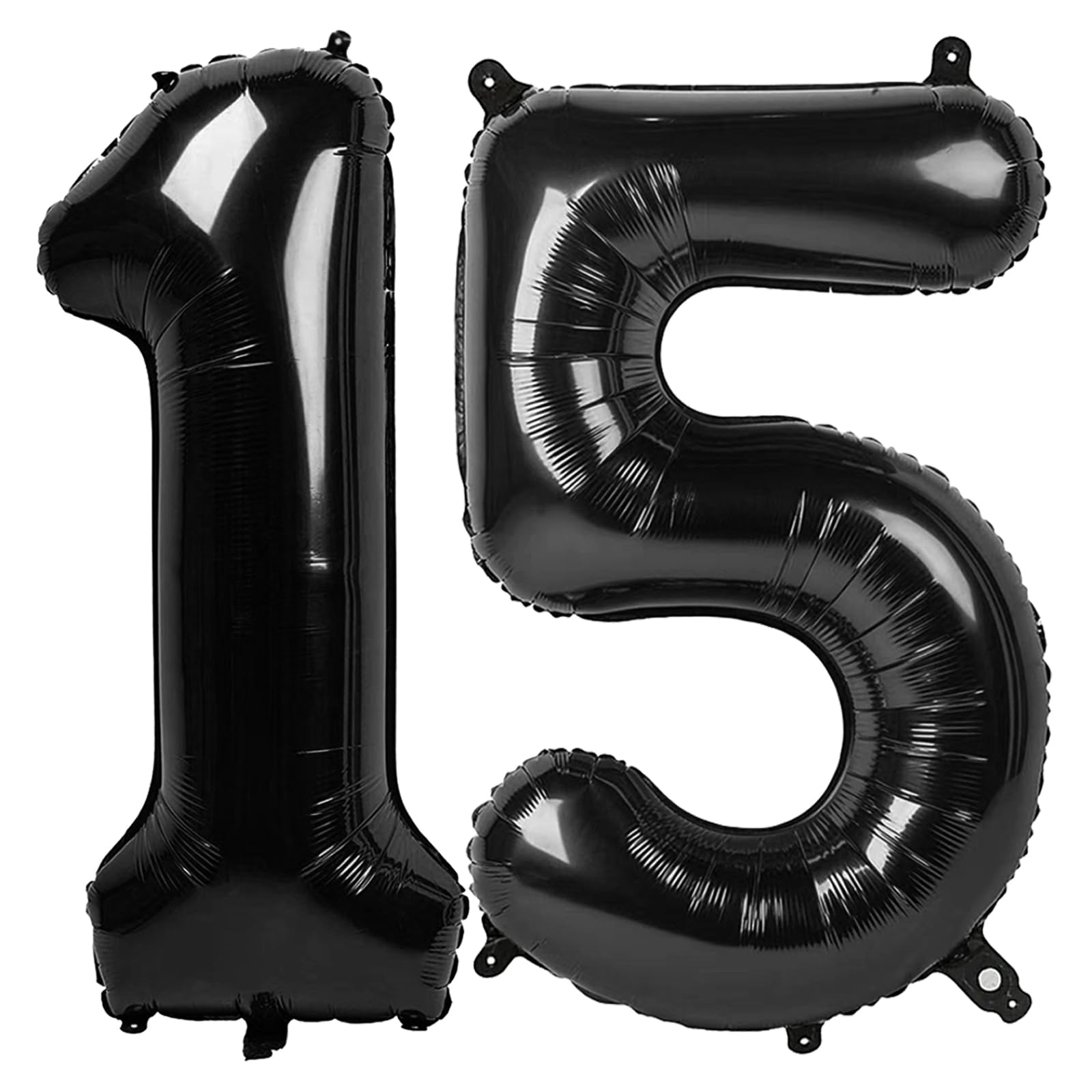 Amazon.com: Black Number 15 Balloon 40 inch, 15 Number Balloons, 15th ...