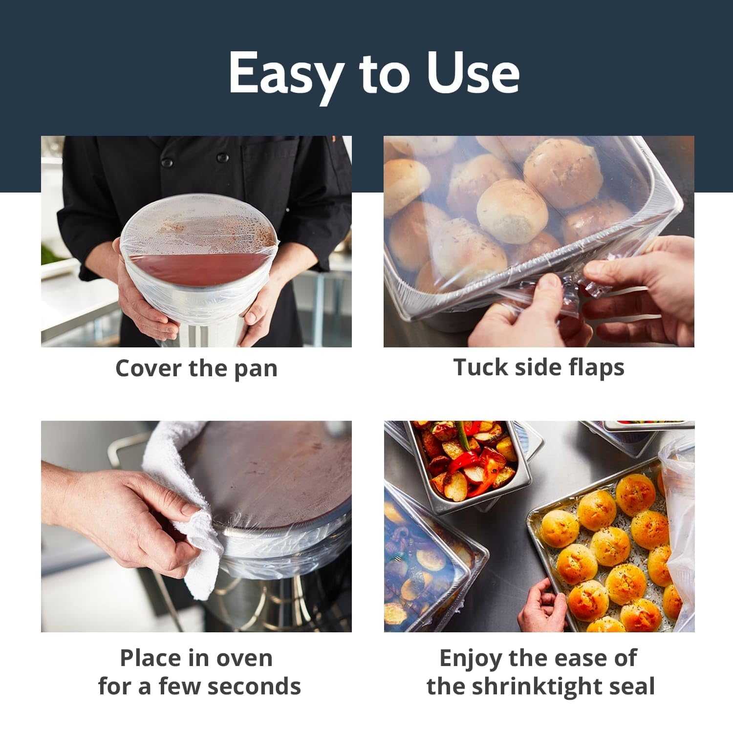 Snapklik.com : PanSaver Disposable Clear Half Pan Covers For Shrink ...