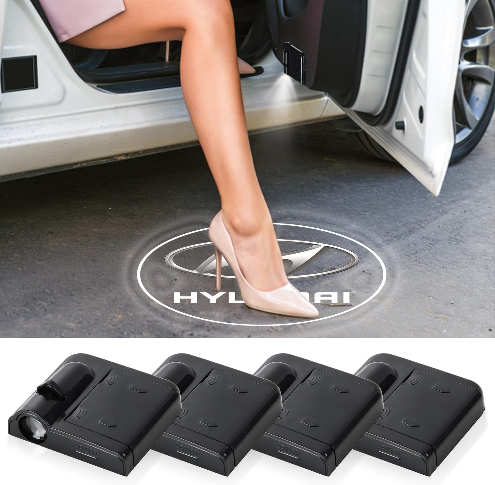 Amazon.com: 4 PCS Car Door Light Logo, Car Door Led Welcome Light HD ...