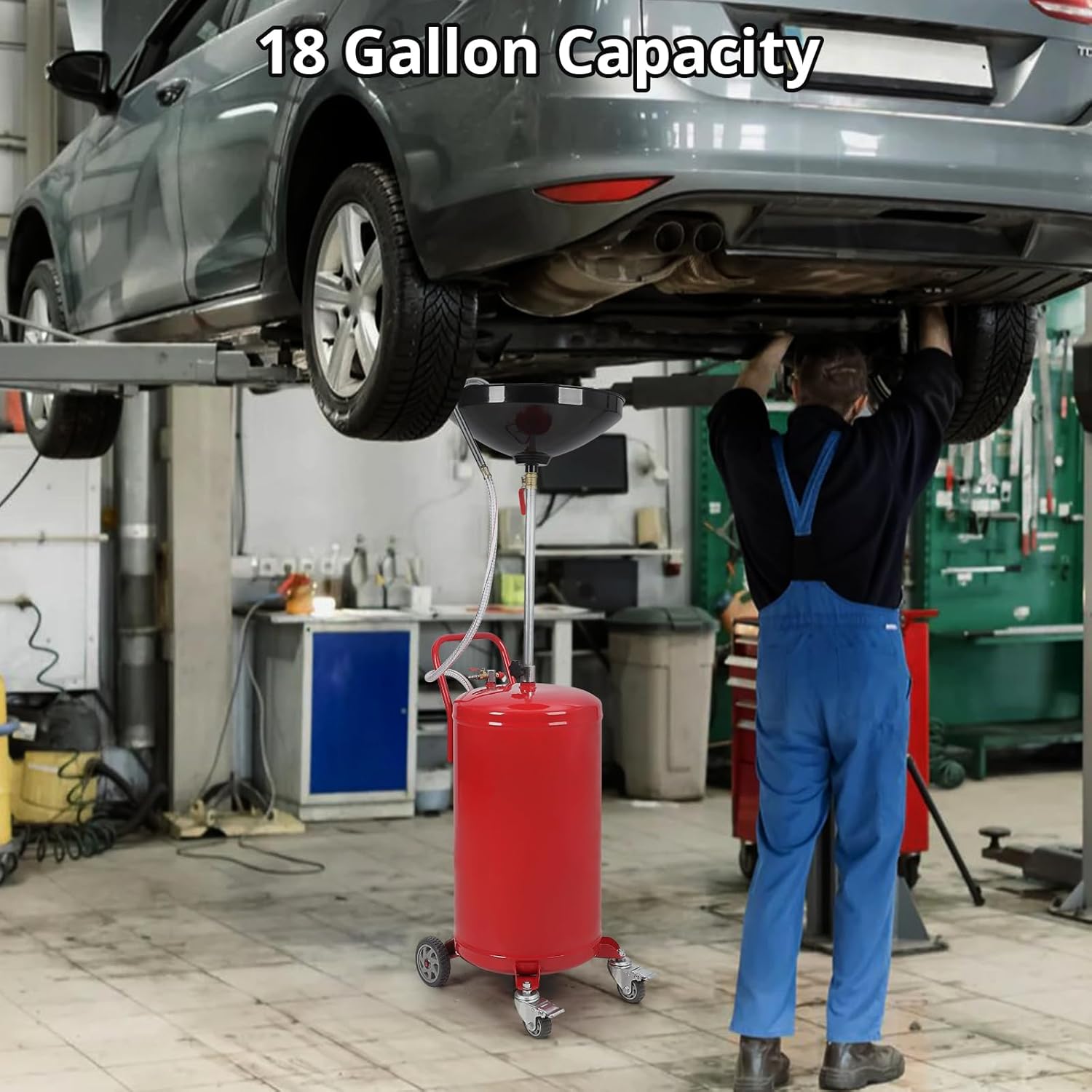 18 Gallon Portable Waste Oil Drainer, Height Philippines | Ubuy