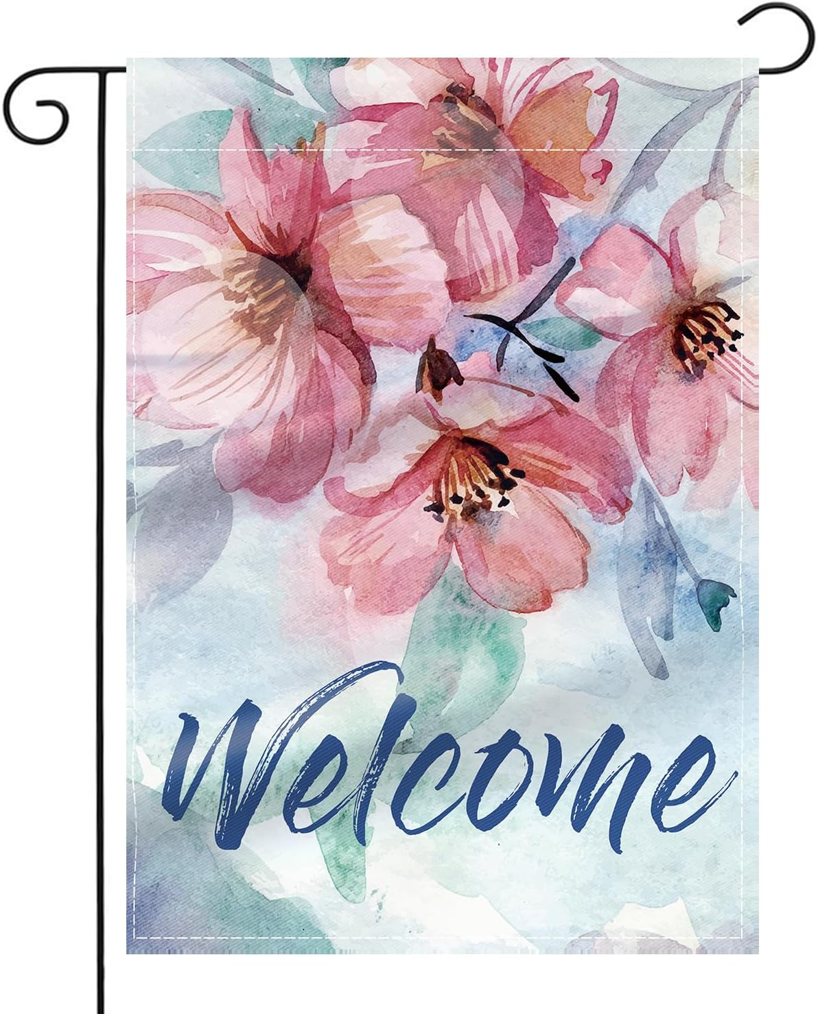 Amazon.com : Twinkle Club Welcome Spring Floral Garden Flag 12x18 ...