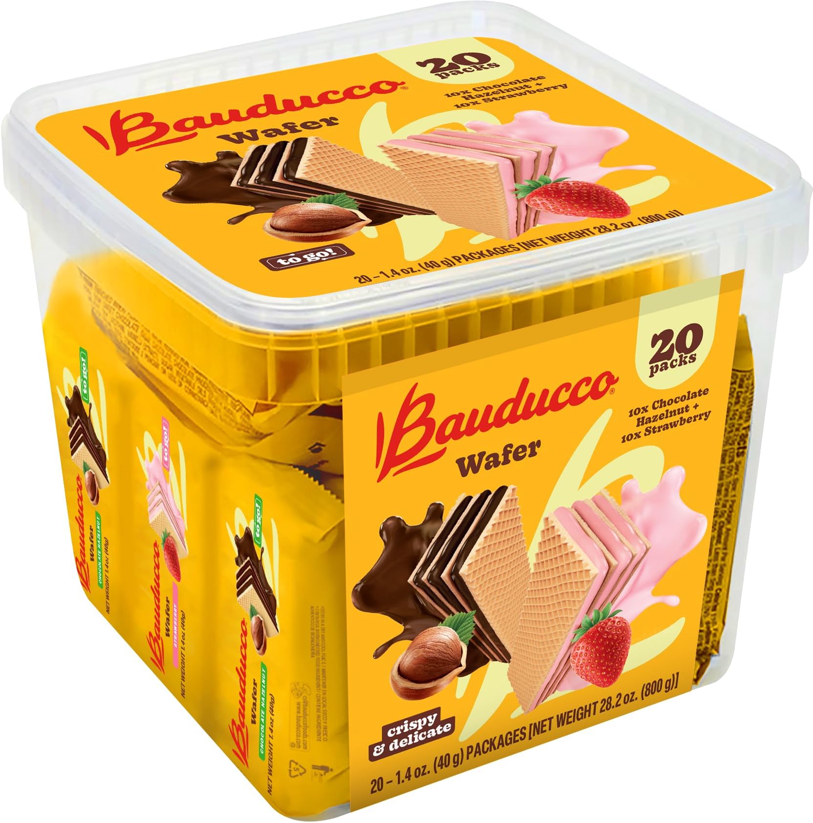 Amazon.com: Bauducco Wafer Cookies, Strawberry & Hazelnut, 28.2 oz ...