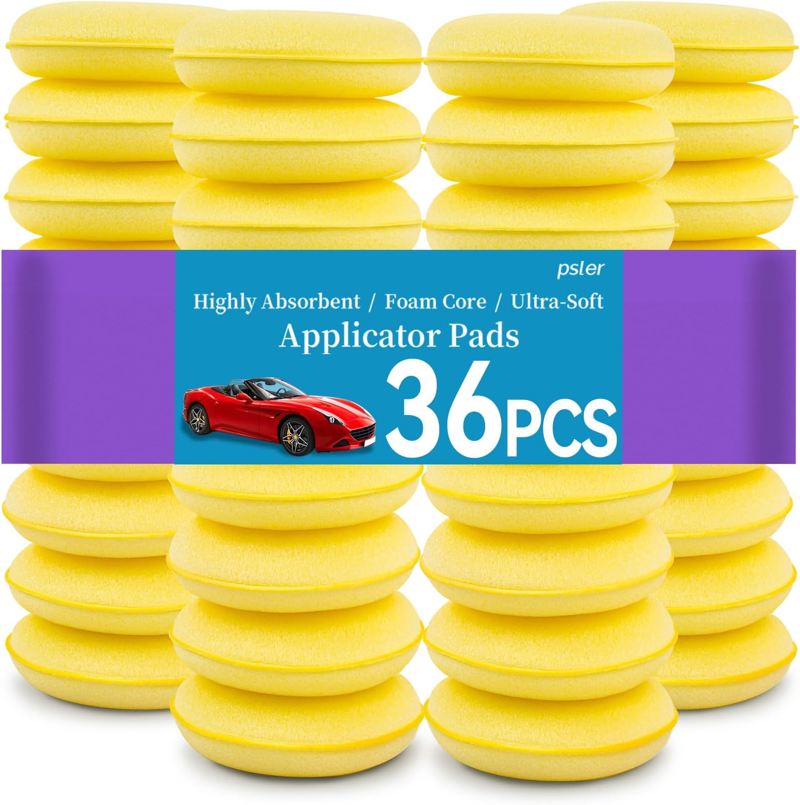 Amazon.com: Vktech 12pcs Polish Wax Round Foam Sponges Applicator Pads ...
