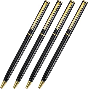 Amazon.com : WBANGIAO 4Pcs Twist Action Ballpoint Pen Metal Office ...