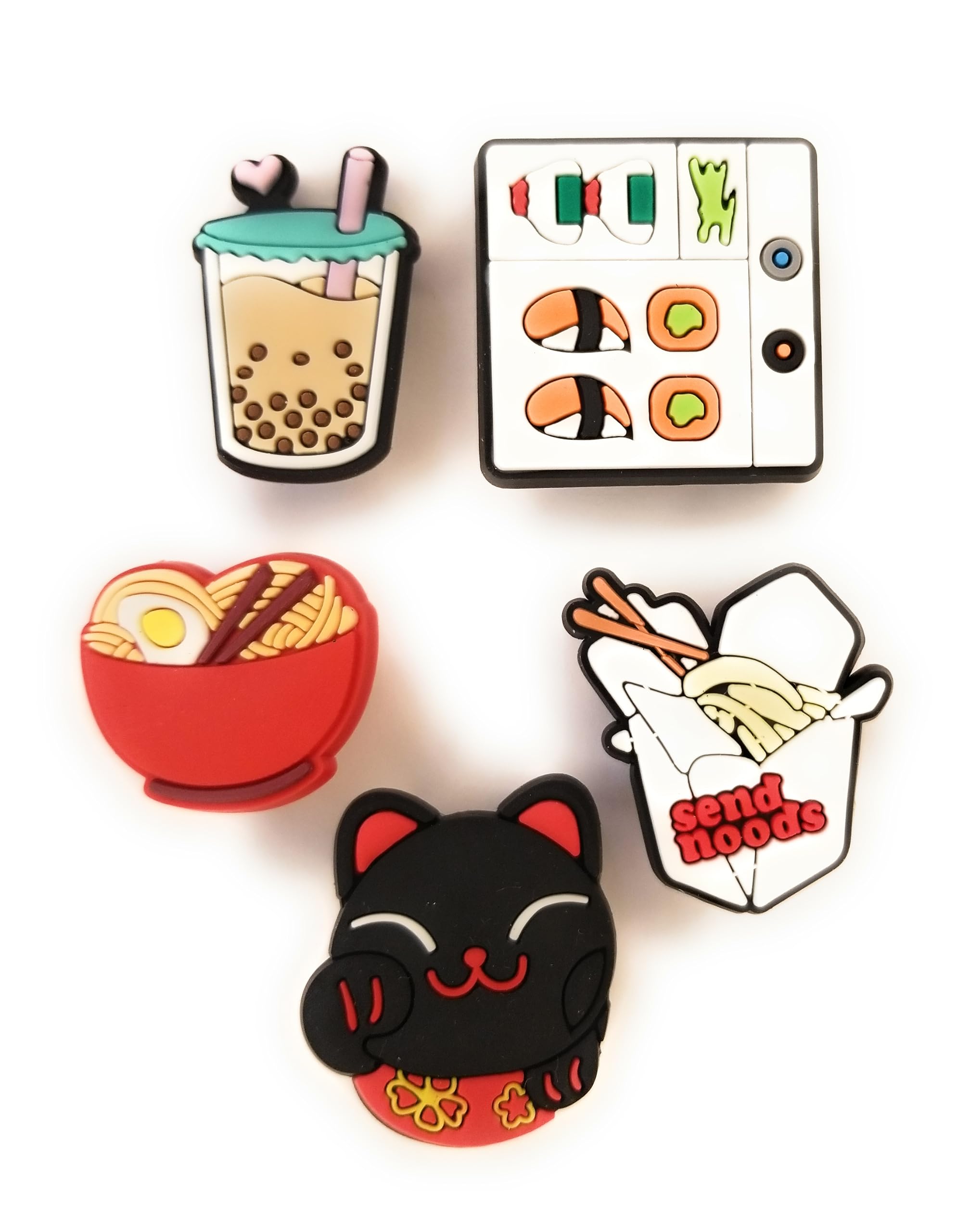 Amazon.com: WorkedLikeACharm Ramen Noodles Sushi Boba Tea Shoe Charms ...
