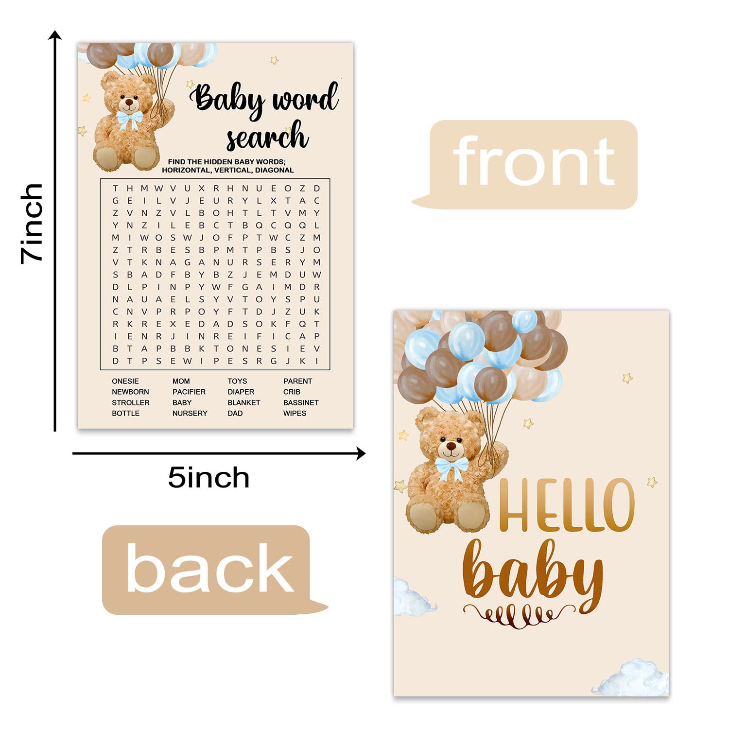 Baby Shower Word Search