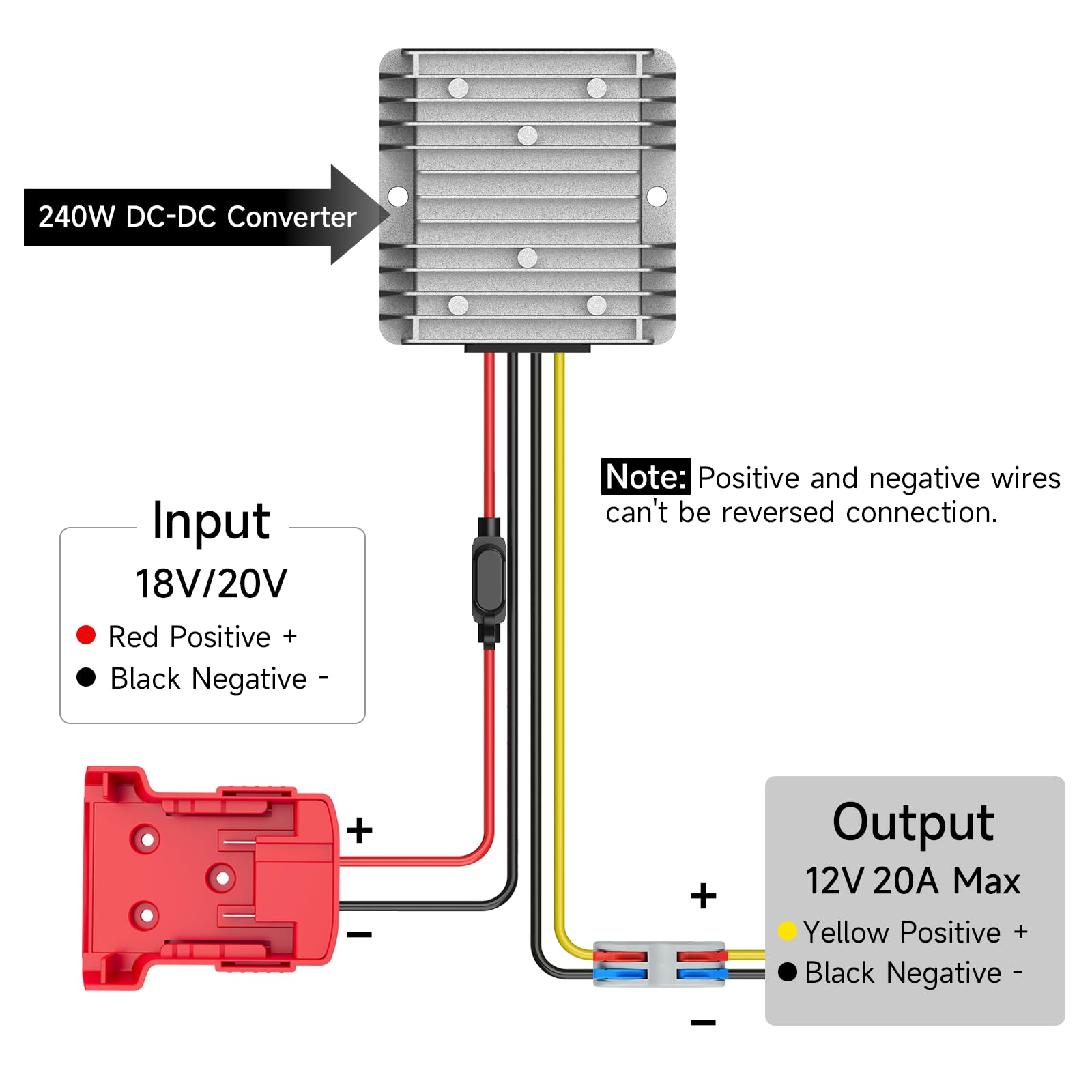 Snapklik.com : 18V To 12V Step Down Converter For Milwaukee M18 Power ...
