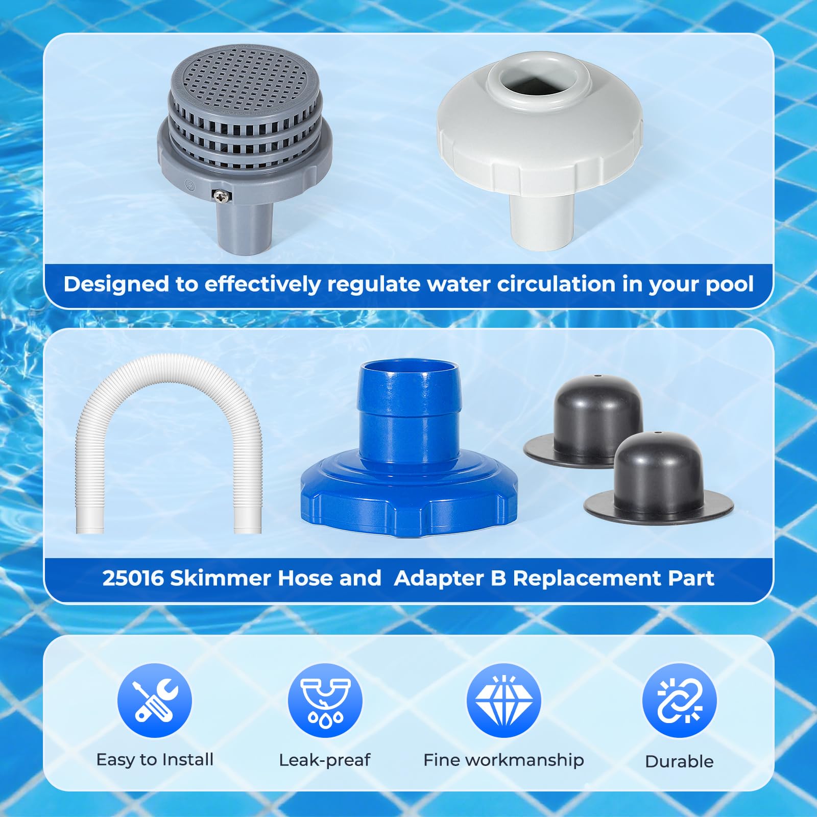 Snapklik.com : UMONIE 8 PCS Intex 25022E/25016 Water Jet Connector Kit ...