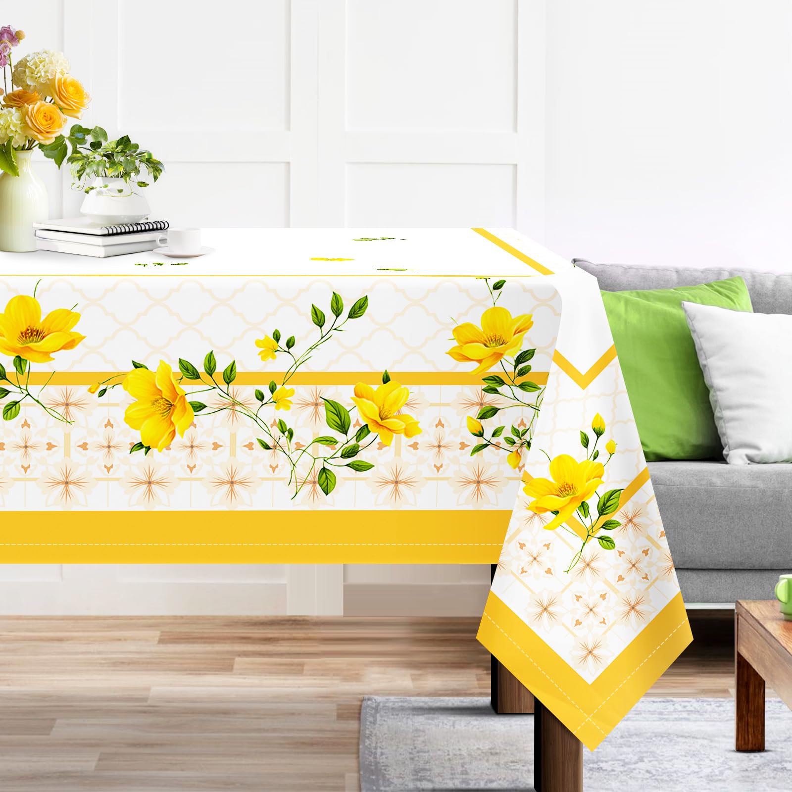 Amazon.com: Arquiel Spring Summer Tablecloth 55×70 inch, Waterproof ...