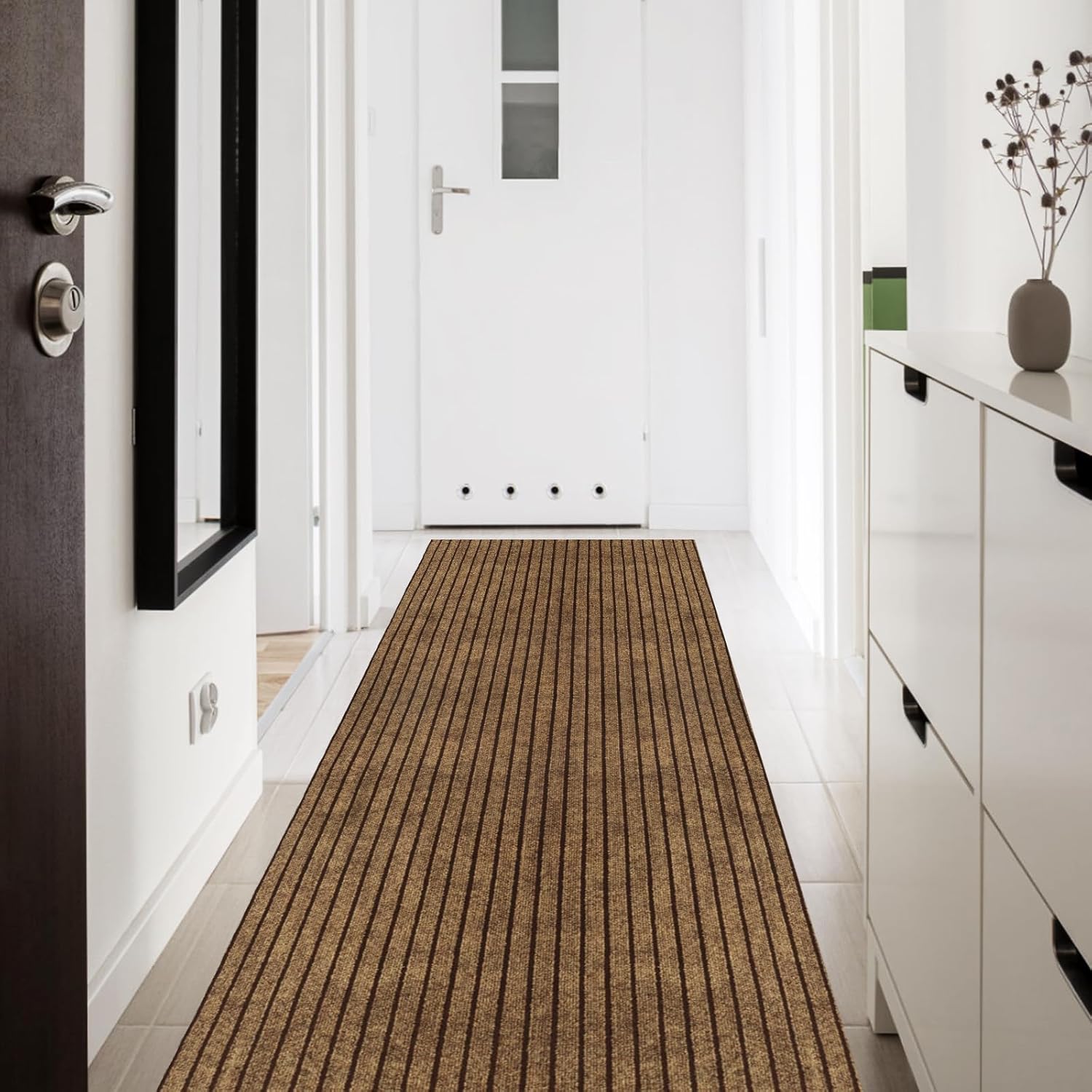 Amazon.com: Runner Rug 2' x 6' Outdoor/Indoor, Rug with Natural Rubber ...