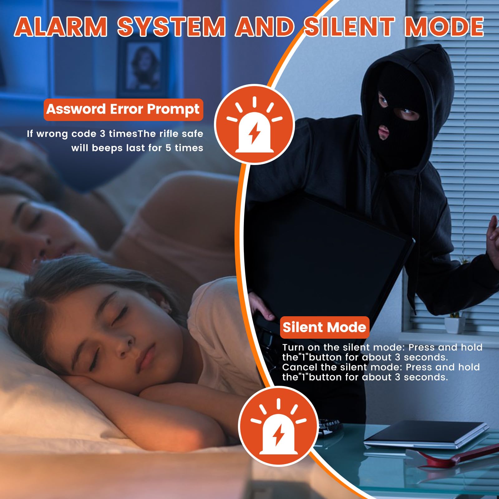 Snapklik.com : Sapekity Large Gun Safe For 6-8 Guns, Fireproof Gun Safes For Home Rifle And ...