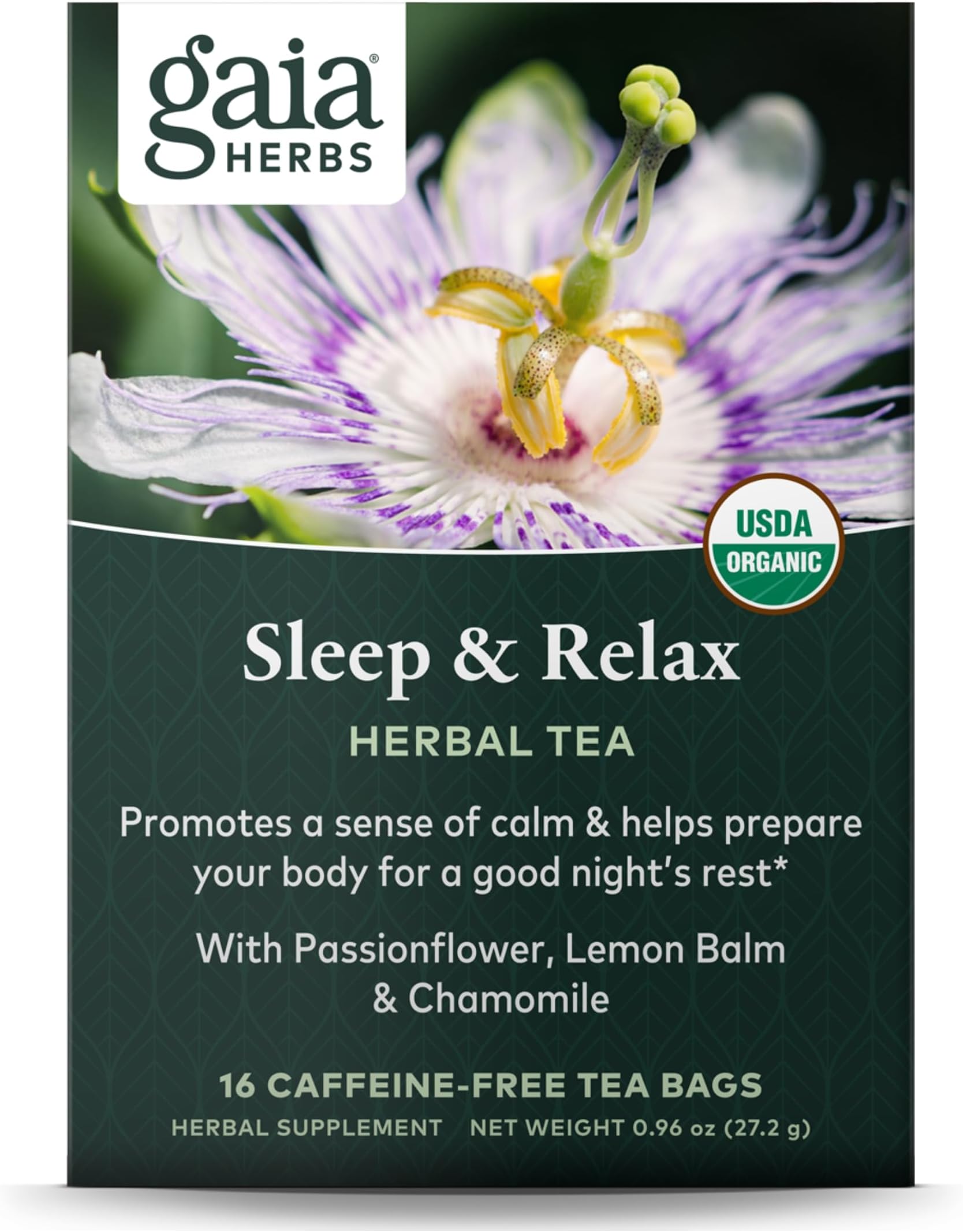 Amazon.com: Gaia Herbs Sleep & Relax Herbal Tea - Supportive Sleep Aid ...