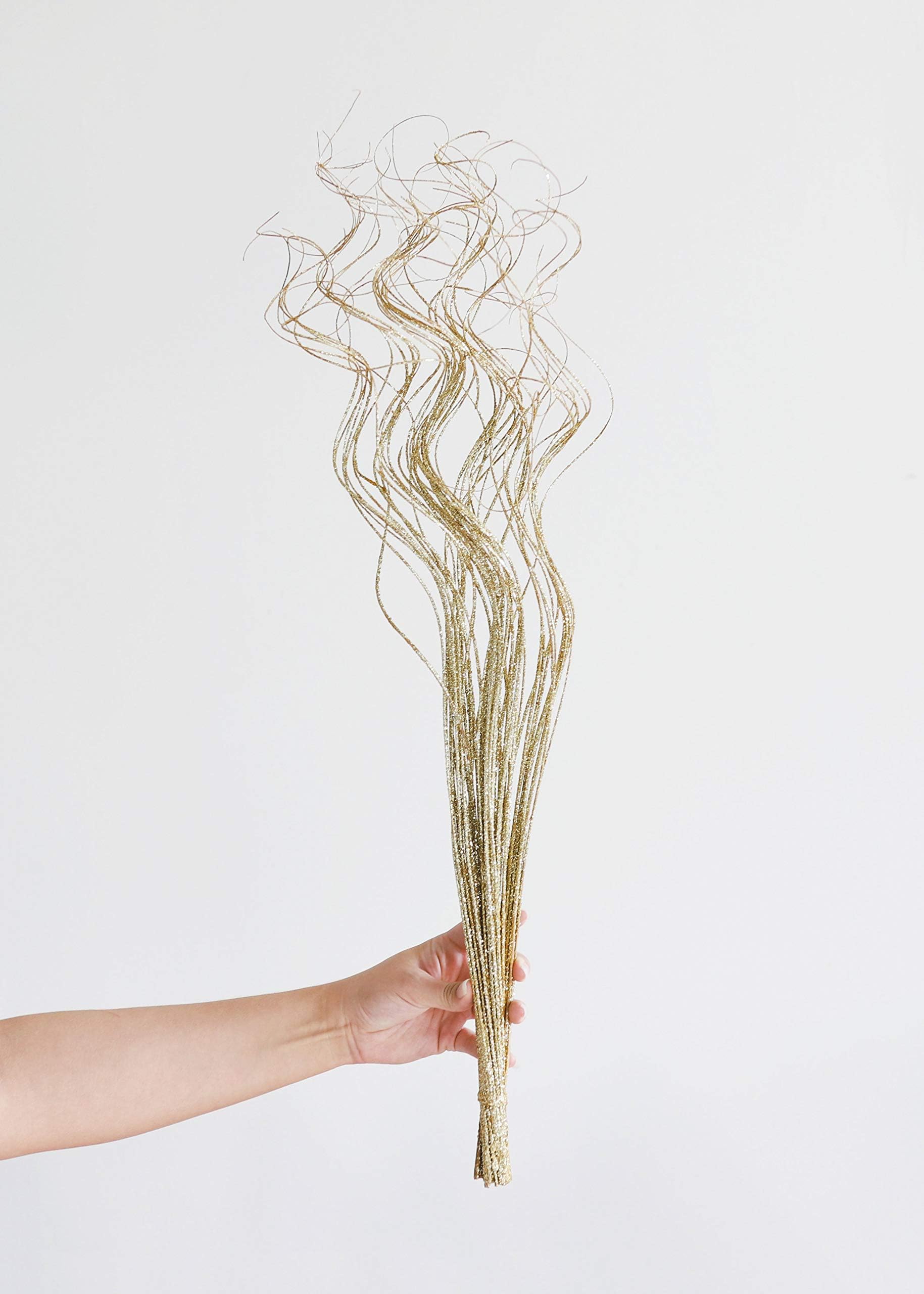 Amazon.com: Green Floral Crafts - 2.5 Ft Extra Tall Sparkle Black Curly ...