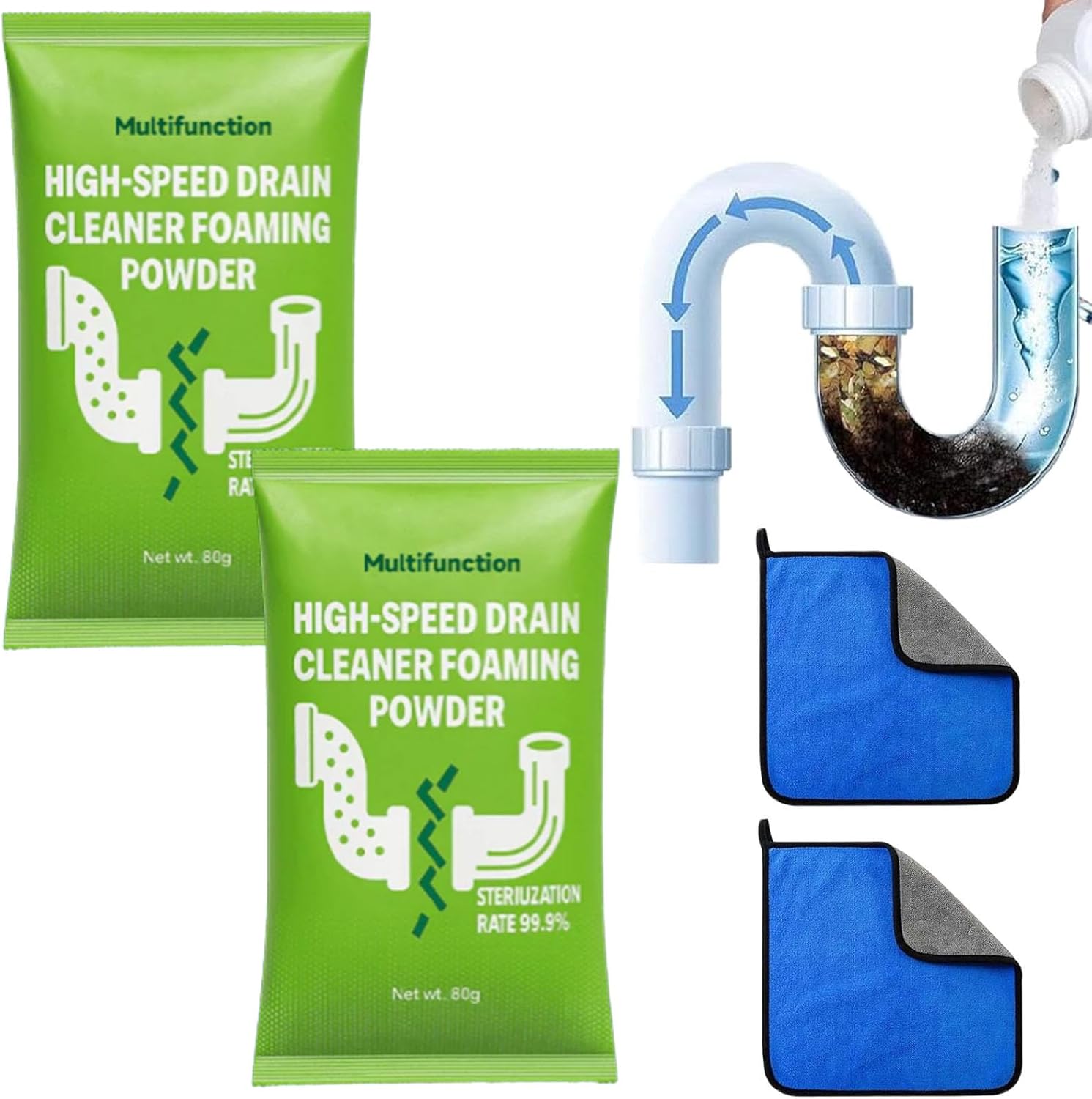 Amazon.com: High Speed Drain Cleaner Foaming Powder, Powerful Pipe ...