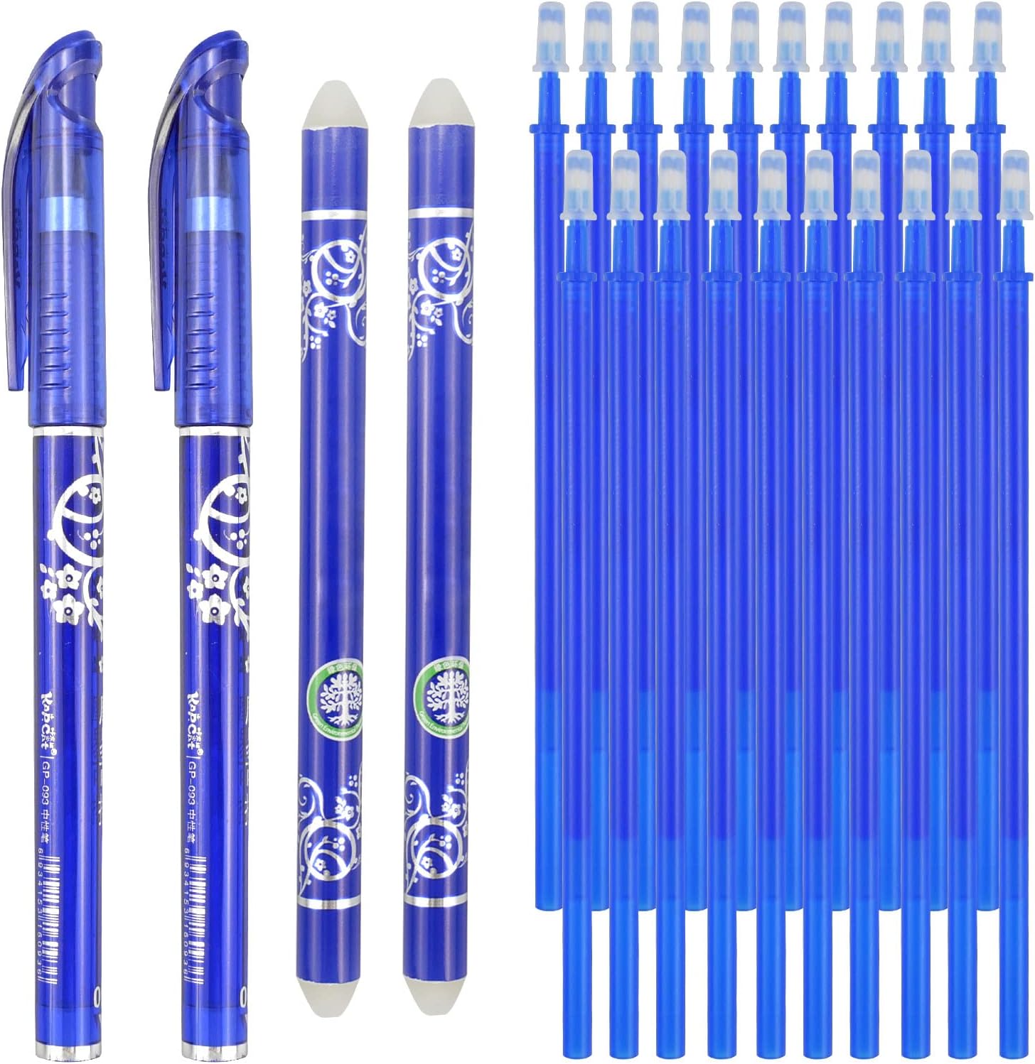 ZoZoMaiy 24 Pcs Erasable Gel Ink Pen Ballpoint Pen 0.5mm Tip Rubber Pen ...