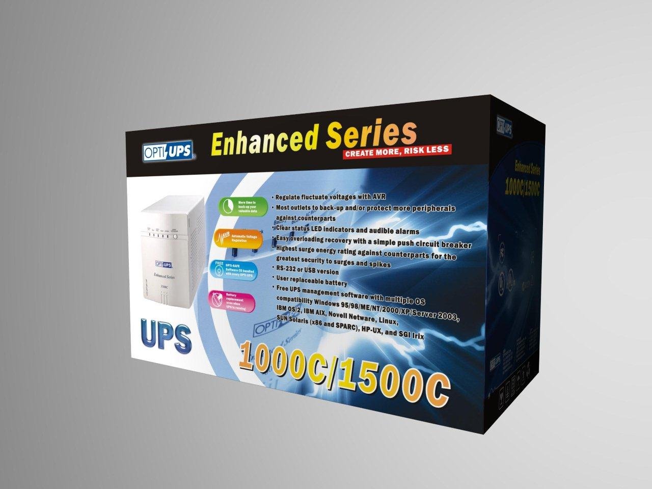 OPTI-UPS ES1000C Enhanced Series 8-Outlet Line Interactive ...