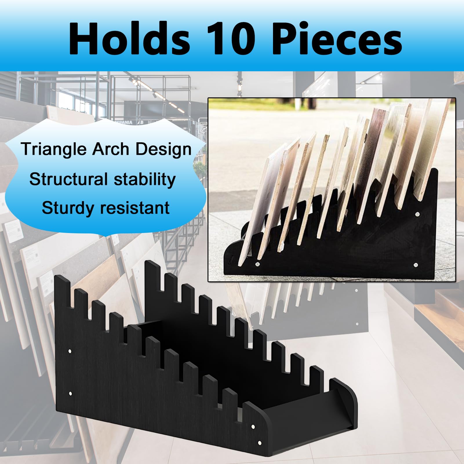 Snapklik.com : Tile Sample Display Rack, 10-Tier Ceramic Tile Holder ...