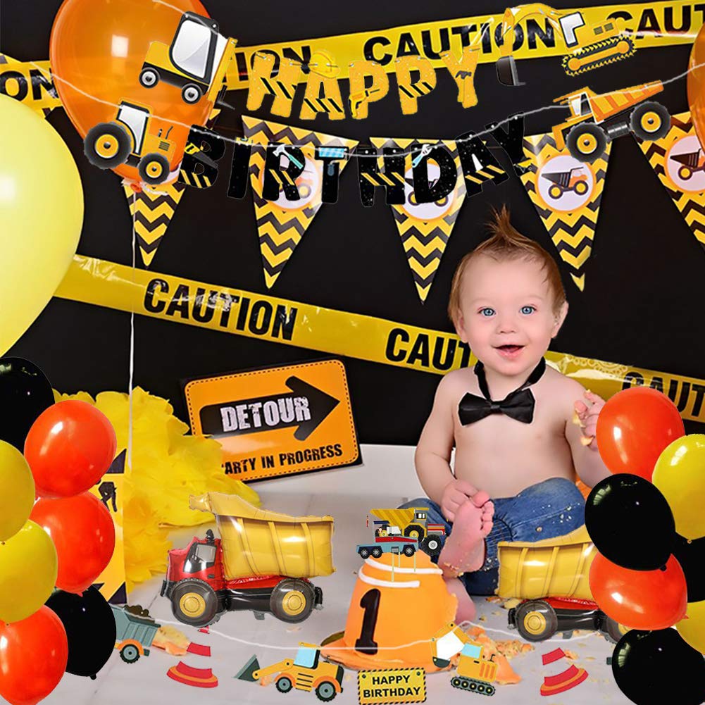 48pcs Construction Birthday Party Supplies Kit Dump Truck Party ...