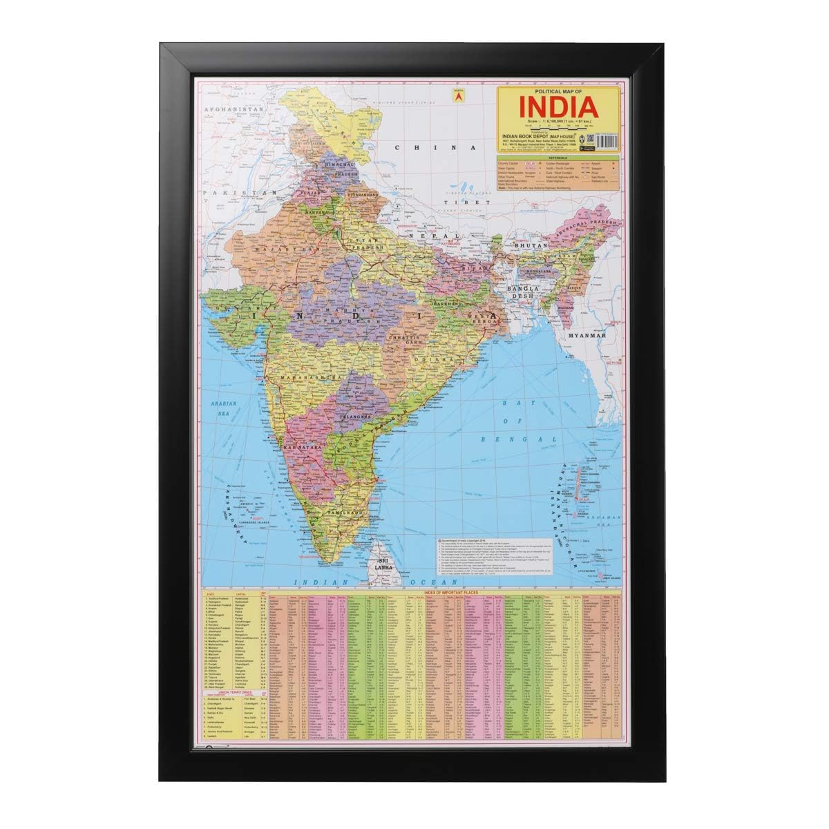 India Map- With New Union Territories of Jammu & Kashmir and Ladakh ...