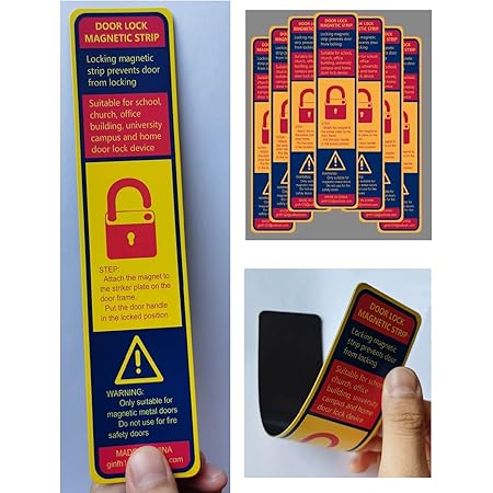 Amazon.com: 6 Pack Magnetic Lockdown Strips for Iron Door Frames High ...