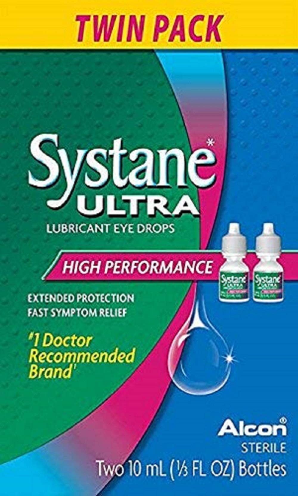 Buy Systane Ultra Lubricant Eye Drops .33 fl oz (10 ml) Two Bottles ...