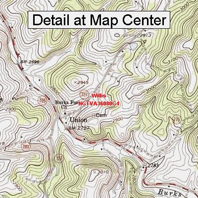 Amazon.com : USGS Topographic Quadrangle Map - Willis, Virginia (Folded ...