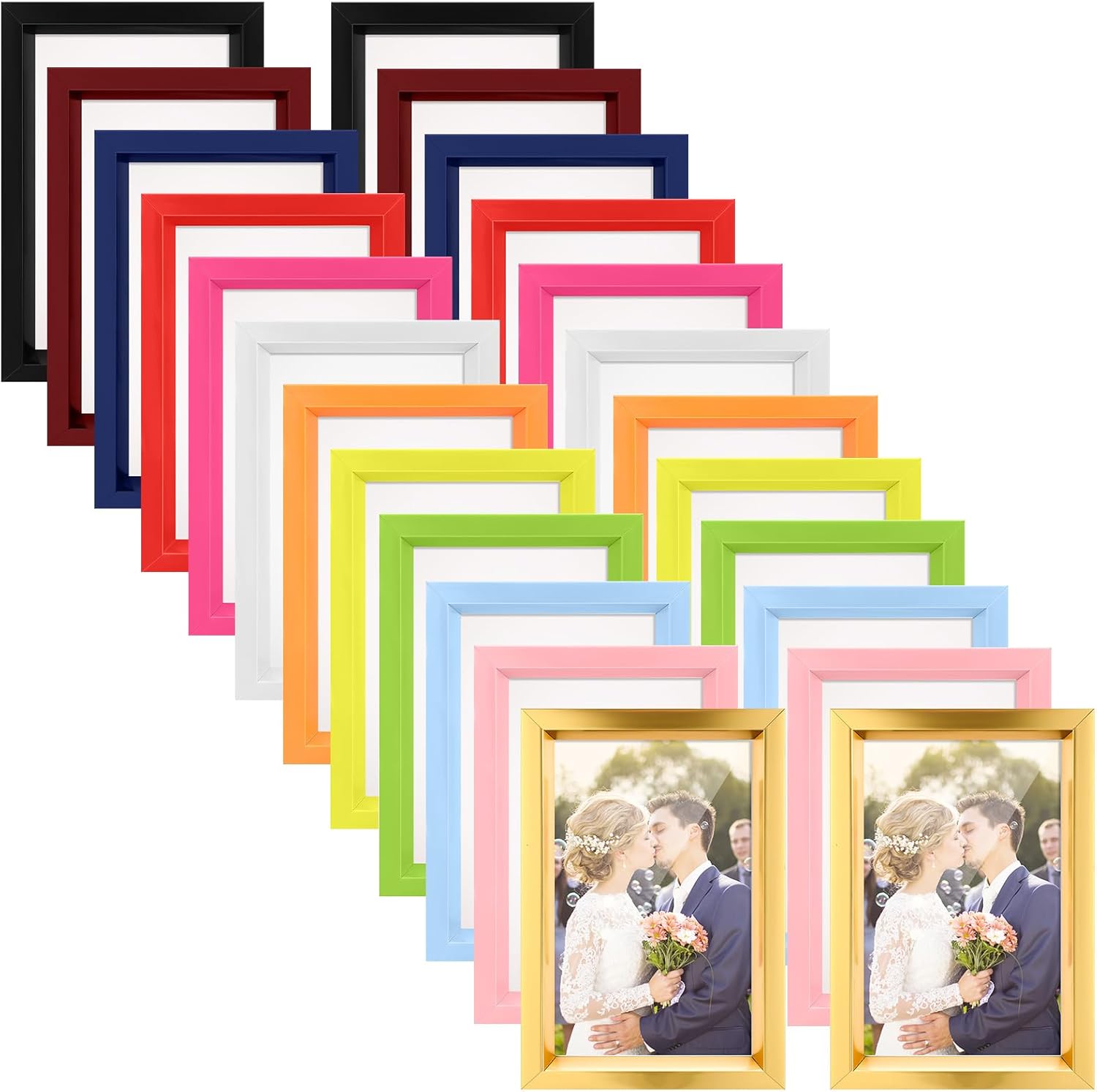 Amazon Leinuosen 24 Pcs Colorful 4 X 6 Picture Frame Modern