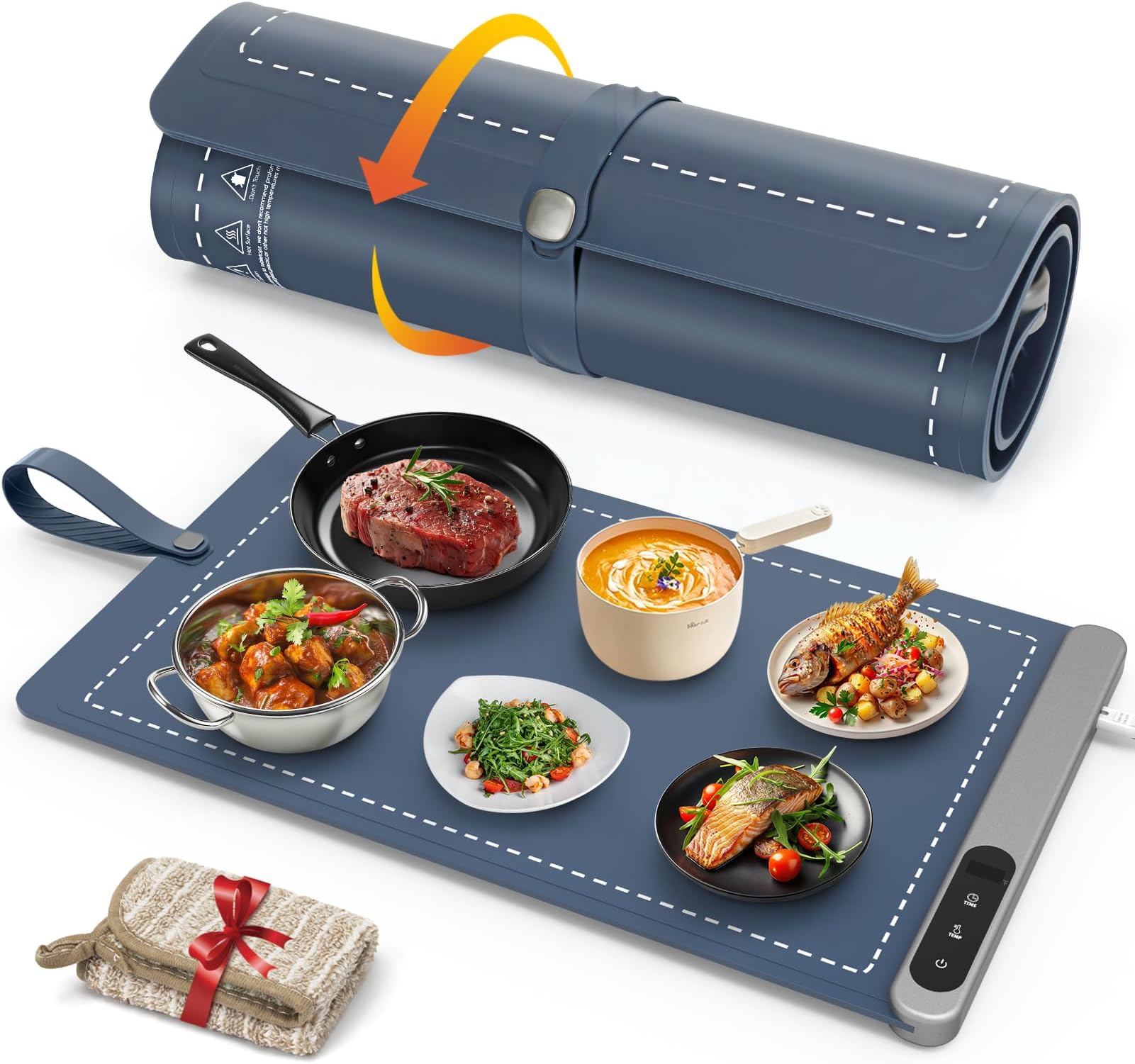 Amazon.com: Food Warming Mat Electric Warming Tray, Fast Full Surface ...
