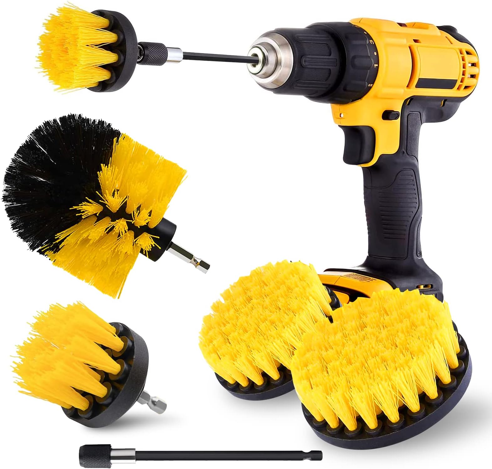 Amazon.com: 4 Pack Drill Brush Set- Electric cleaning brush kit- All ...