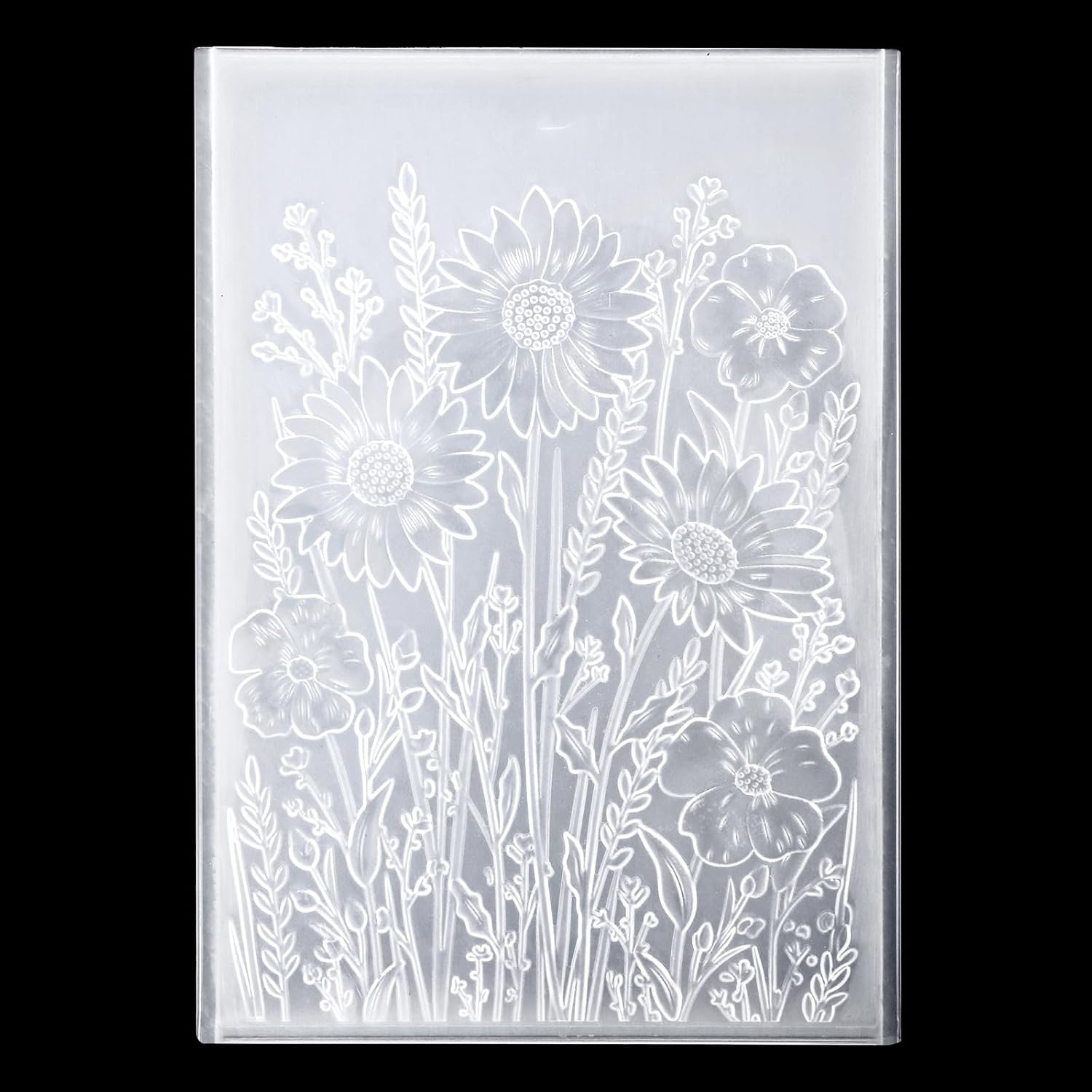 Amazon.com: 3D Daisy Embossing Folders Plastic Flowers Leaves ...